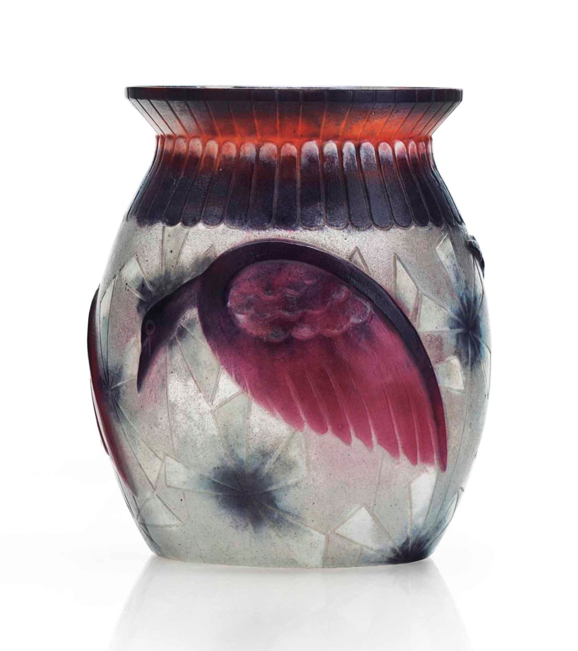 GABRIEL ARGY-ROUSSEAU (1885-1963), AN 'OISEAUX EXOTIQUES' VASE, CIRCA ...