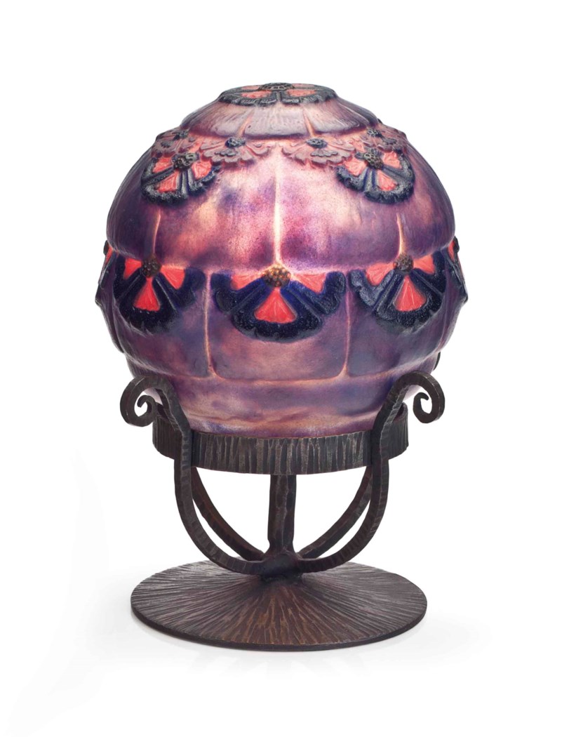 GABRIEL ARGY-ROUSSEAU (1885-1963), A 'FLEURS DES DUNES' VEILLEUSE ...