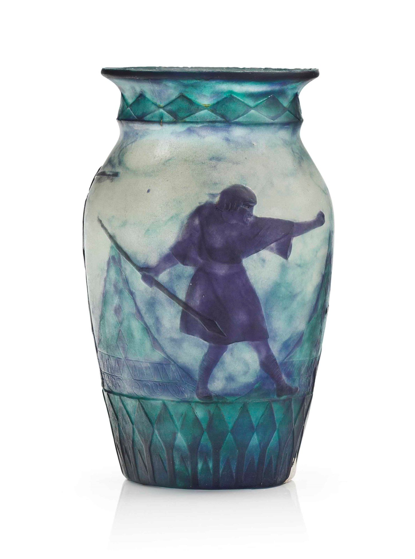 GABRIEL ARGY-ROUSSEAU (1885-1963), A RARE 'GUERRIERES ANTIQUES' VASE ...