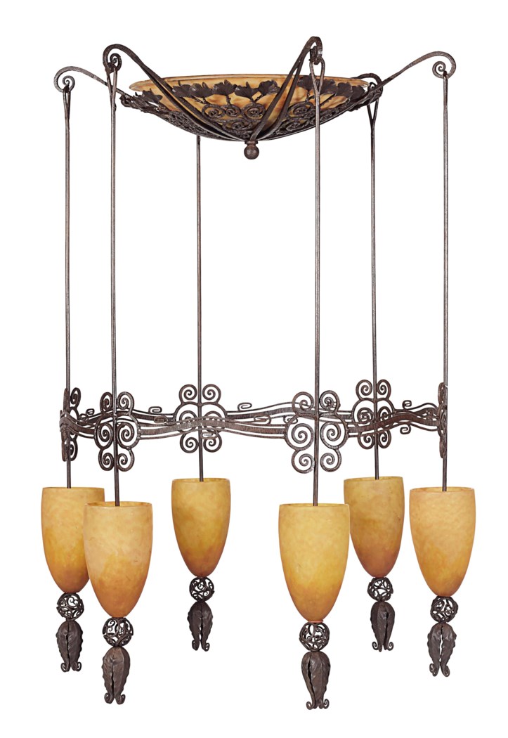 EDGAR BRANDT (1880-1960), A CHANDELIER, CIRCA 1925 | Christie's