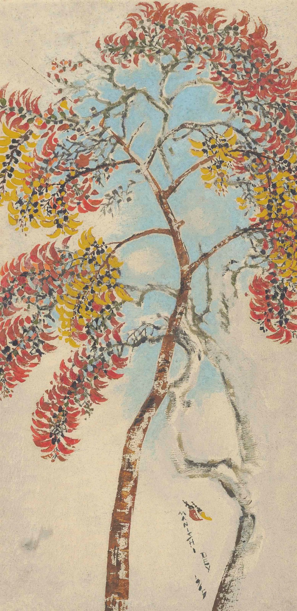 MANISHI DEY (1909-1966), Untitled (Flowering Palash Tree) | Christie's