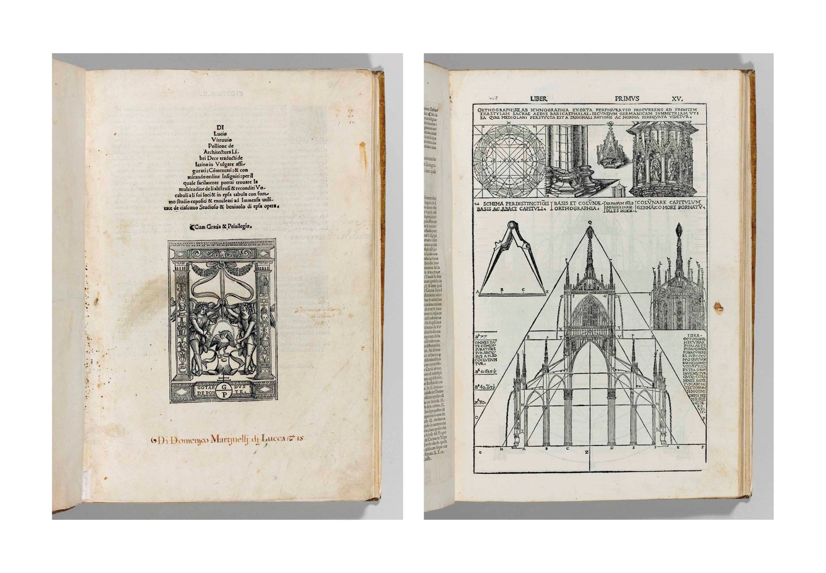 , VITRUVIUS POLLIO, Marcus (ca 90-20 B.C.). De architectura. Edited by ...