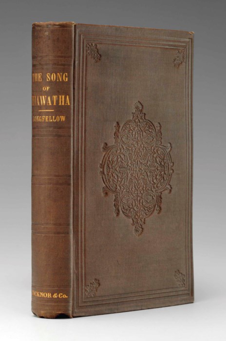 LONGFELLOW, Henry Wadsworth. The Song of Hiawatha. Boston: Ticknor and ...