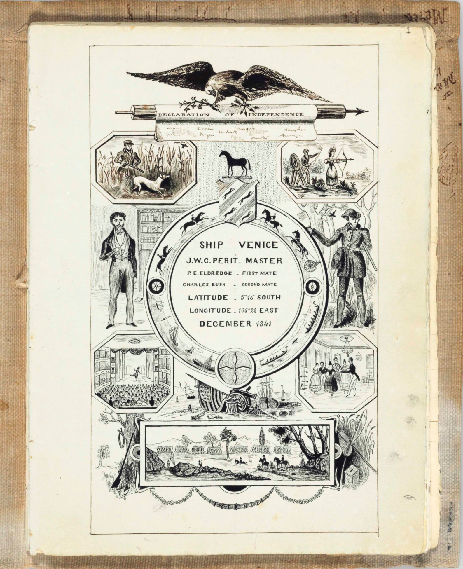 SHIP’S LOG. George E. Scott, sailor. Log of the ship Venice, sailing ...