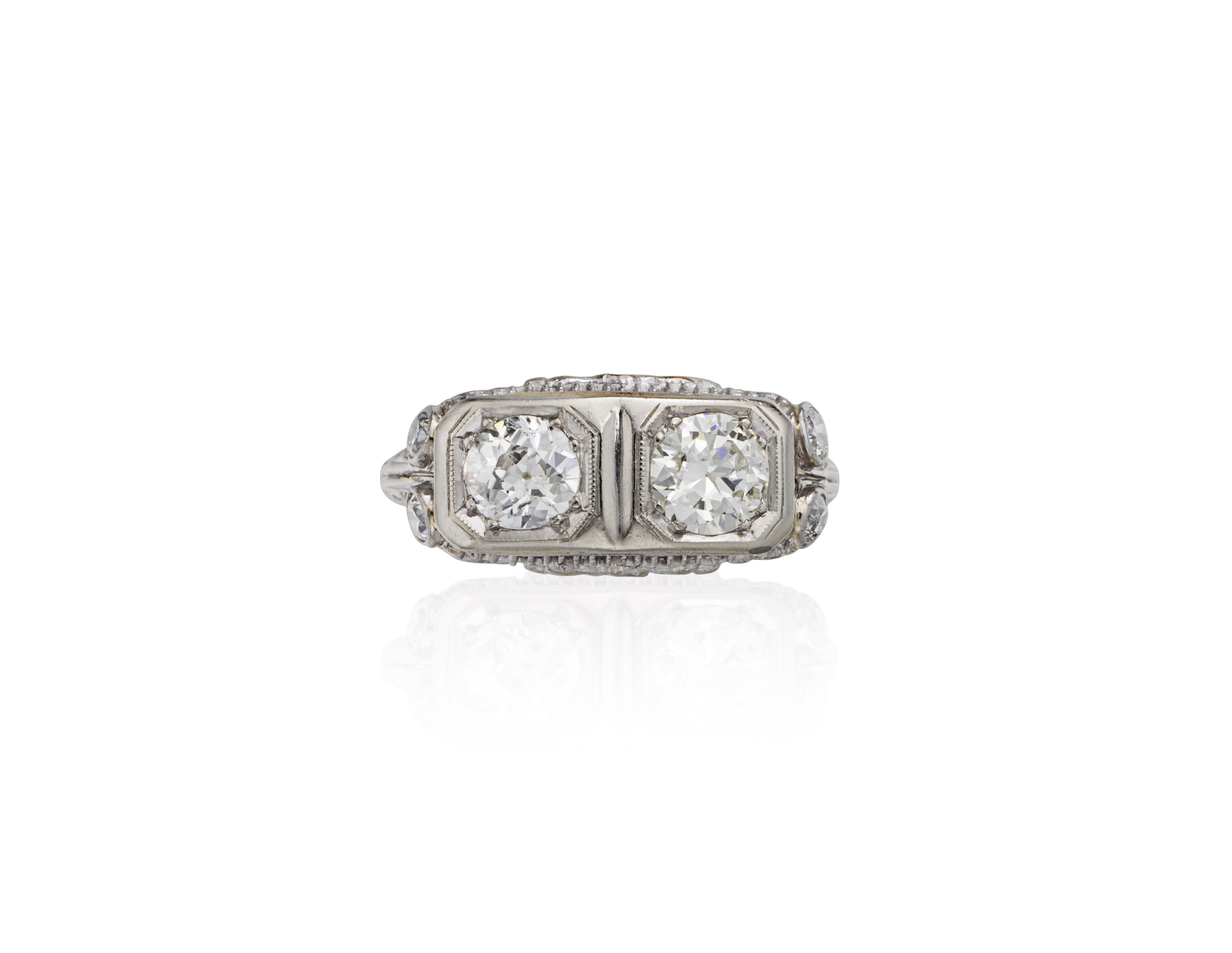 TWIN STONE DIAMOND RING, | Christie’s