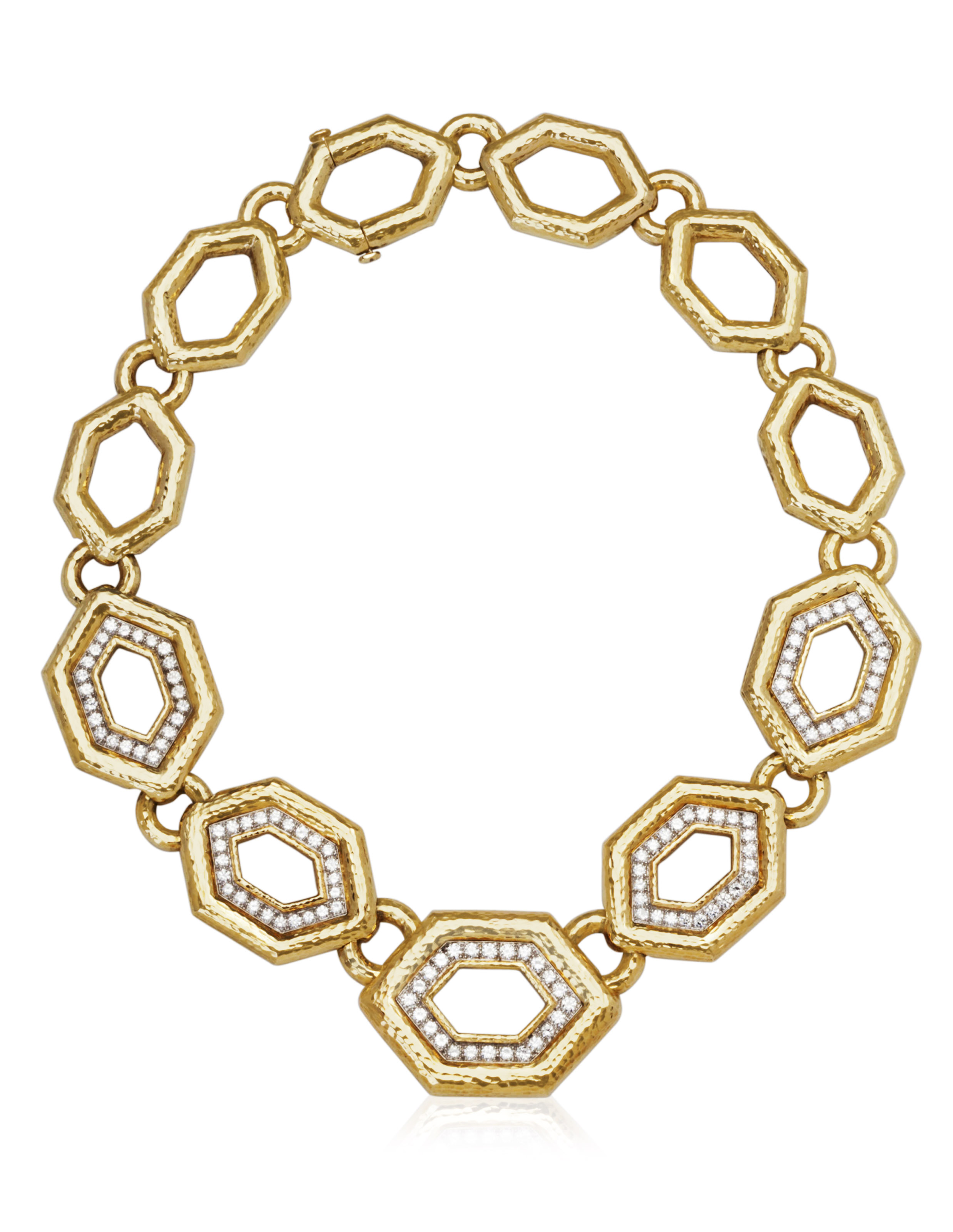 DAVID WEBB DIAMOND HEXAGON LINK NECKLACE, | Christie’s