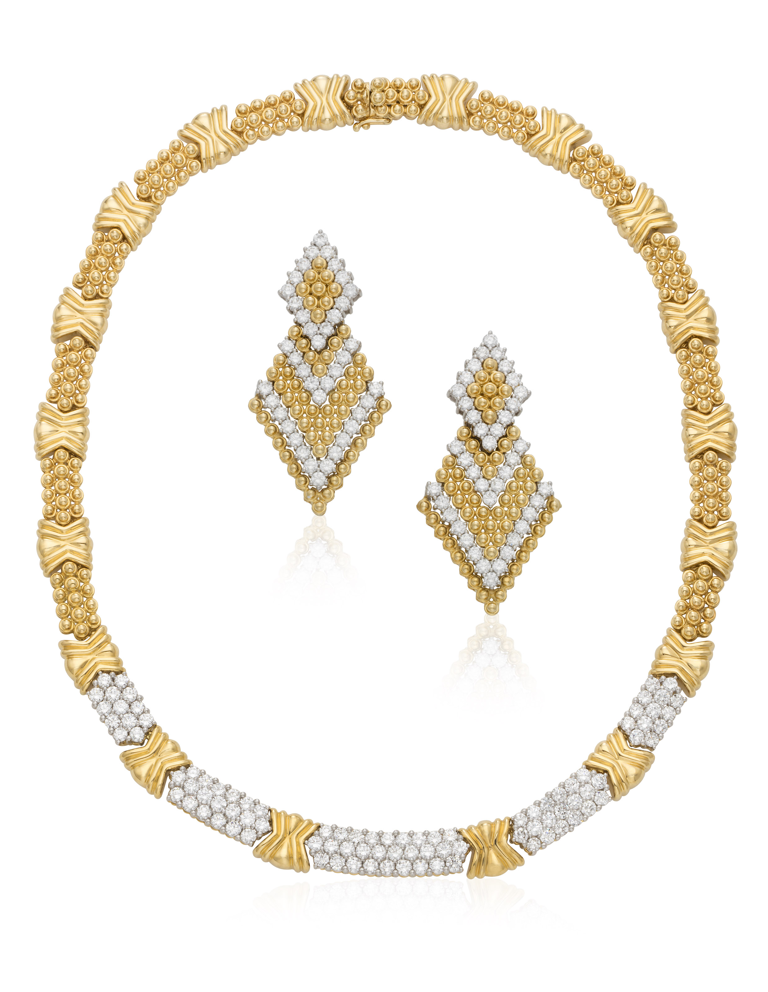 SET OF DIAMOND, PLATINUM AND GOLD JEWELRY, | Christie’s