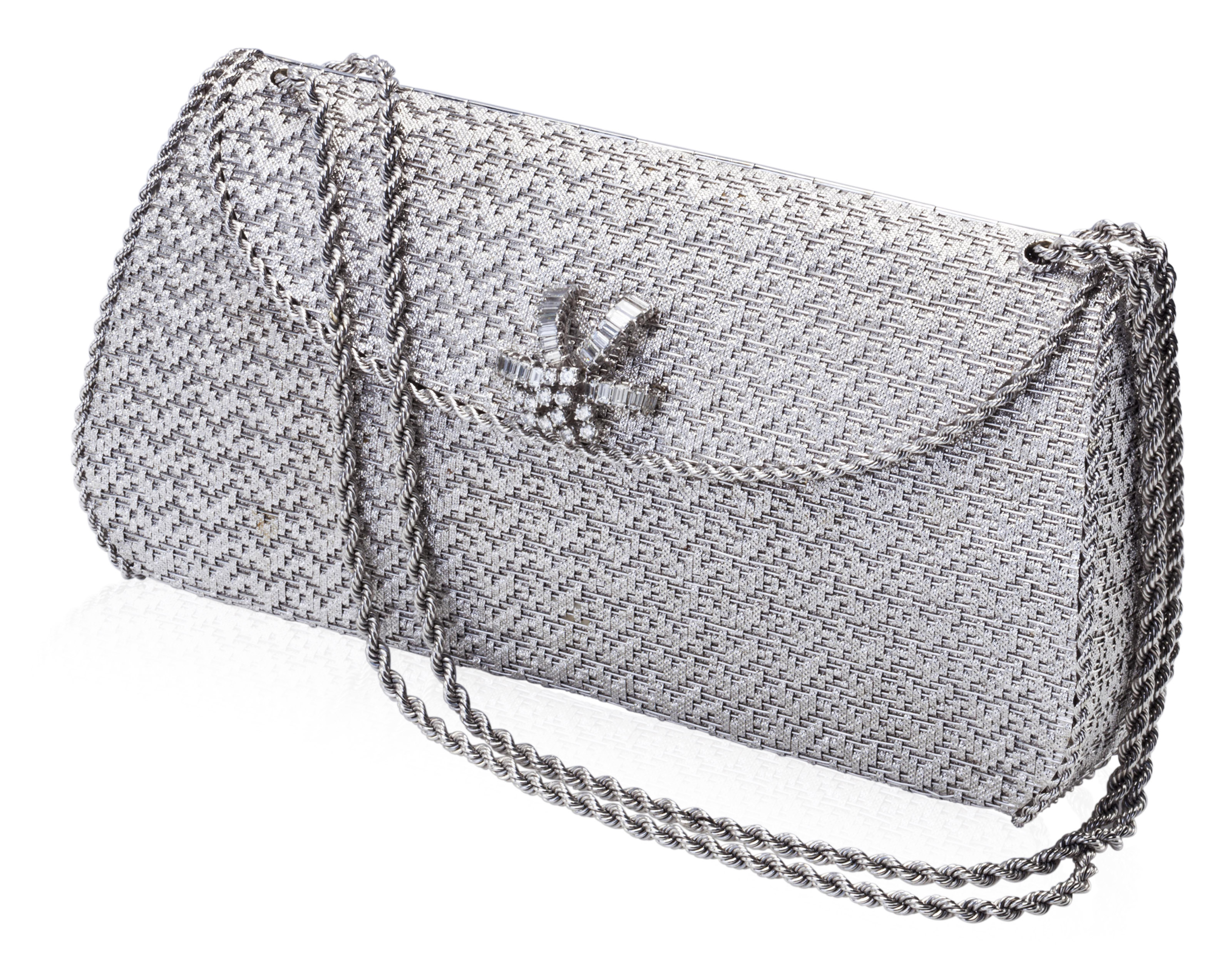 WHITE GOLD AND DIAMOND EVENING BAG, | Christie’s