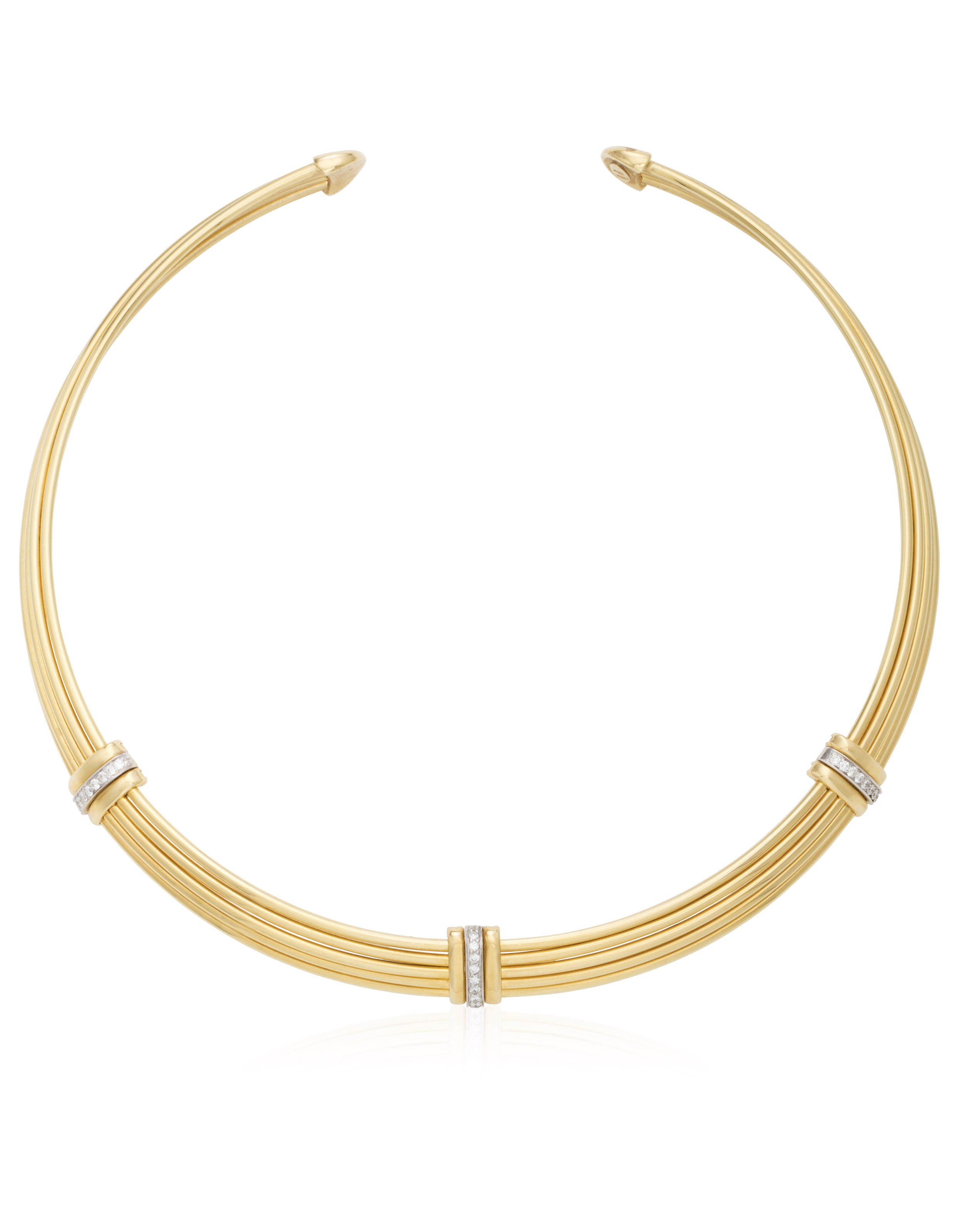 GOLD AND DIAMOND COLLAR NECKLACE, | Christie’s