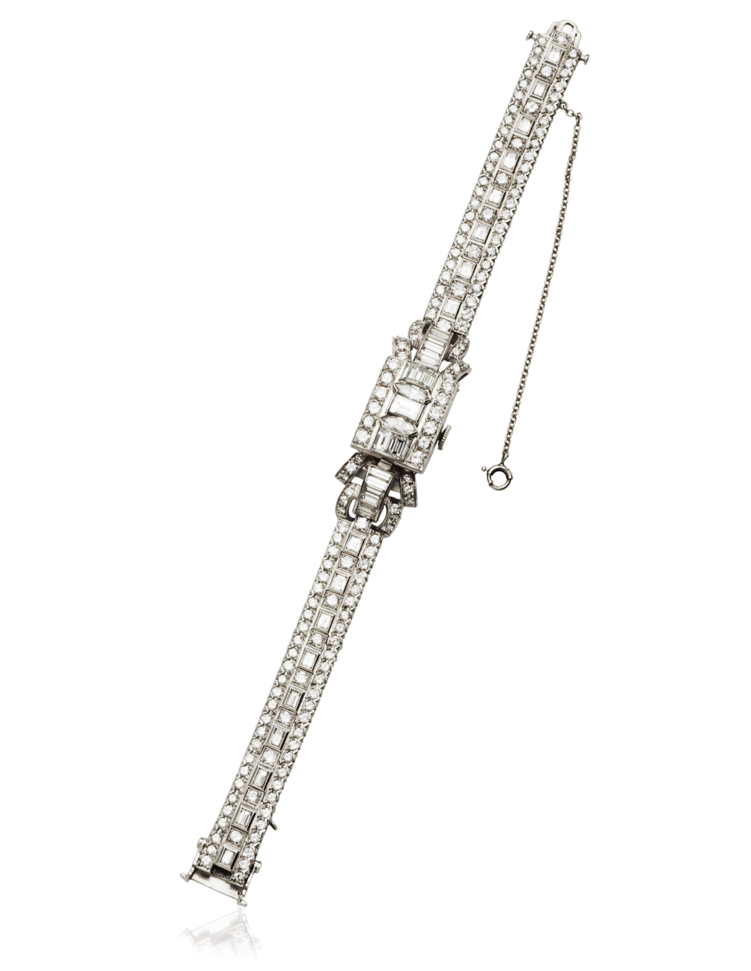 HAMILTON DIAMOND AND PLATINUM BRACELET WATCH, | Christie’s