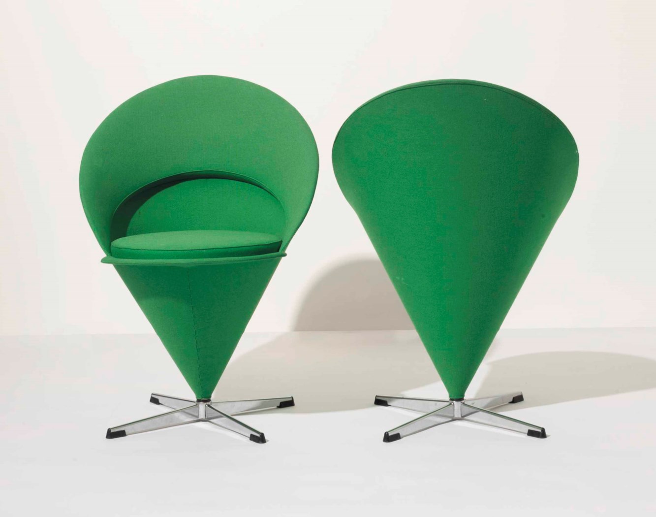 VERNER PANTON (1926-1998), A PAIR OF 'CONE' CHAIRS, DESIGNED CIRCA 1958 ...