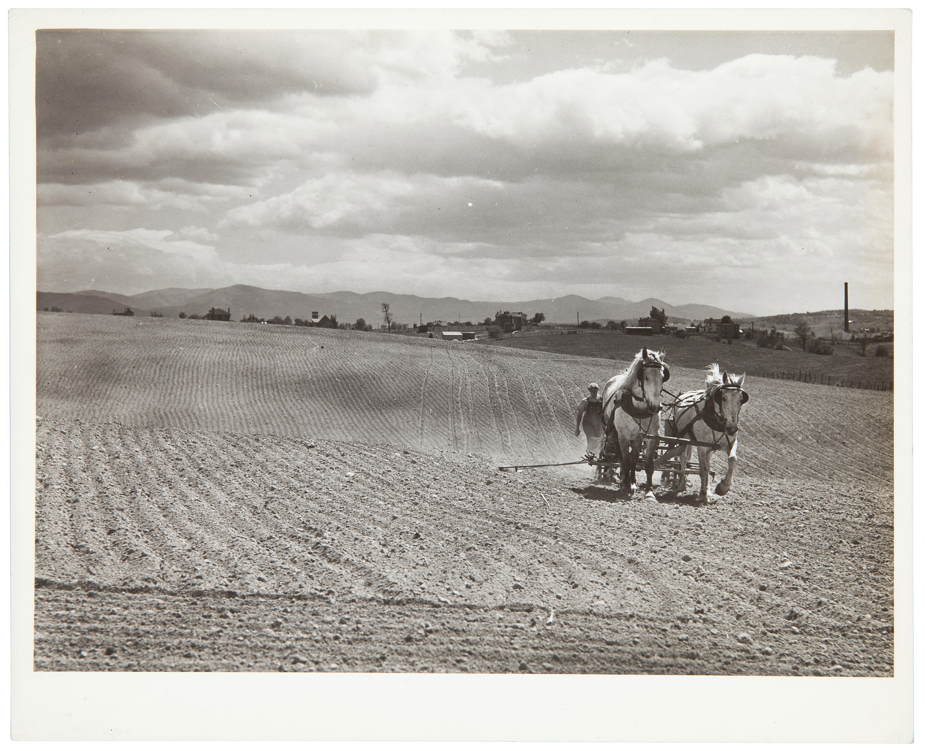 MARION POST WOLCOTT (1910–1990), Planting corn in the fertile farmland ...