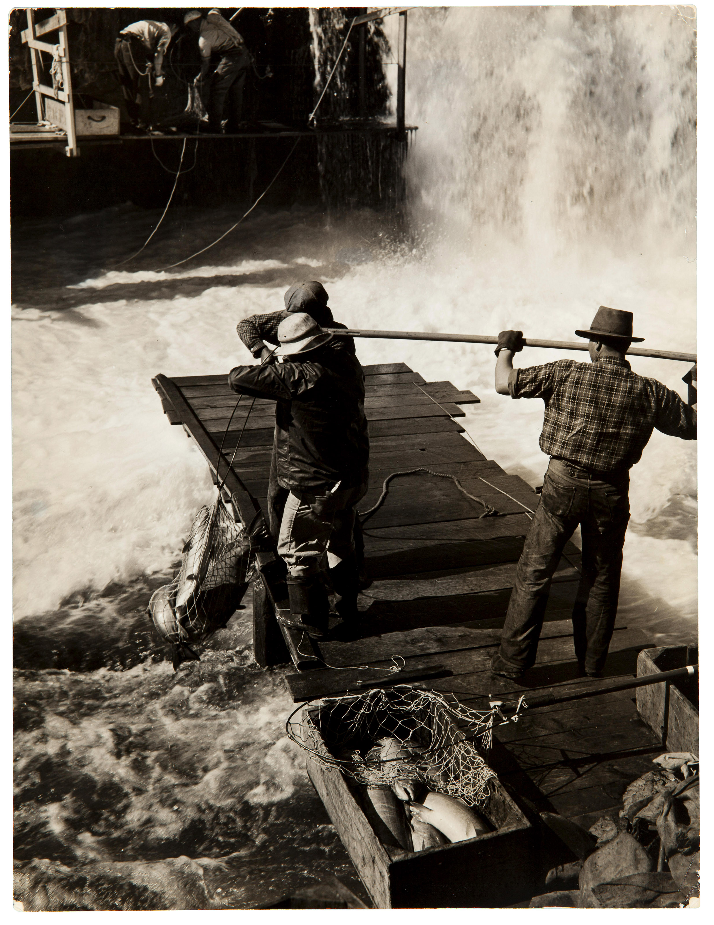 RUSSELL LEE (1903–1986), Indian fisherman with salmon caught in ...