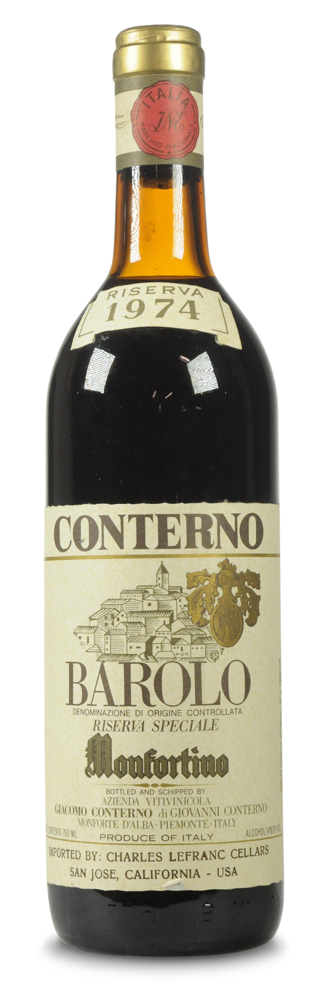 Giacomo Conterno, Barolo Riserva Speciale, Monfortino 1974, Piedmont ...