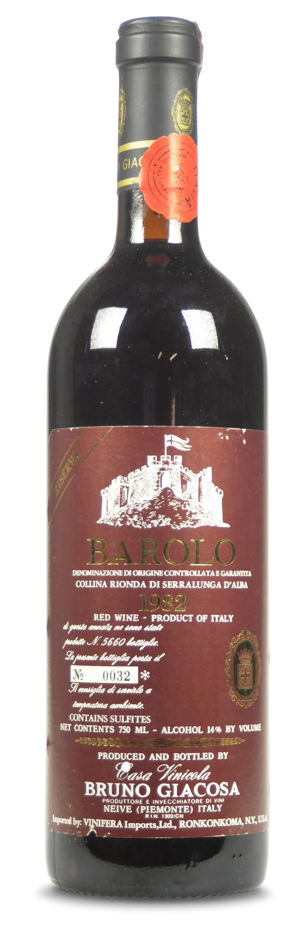 Bruno Giacosa, Barolo Riserva, Collina Rionda di Serralunga d'Alba 1982 ...