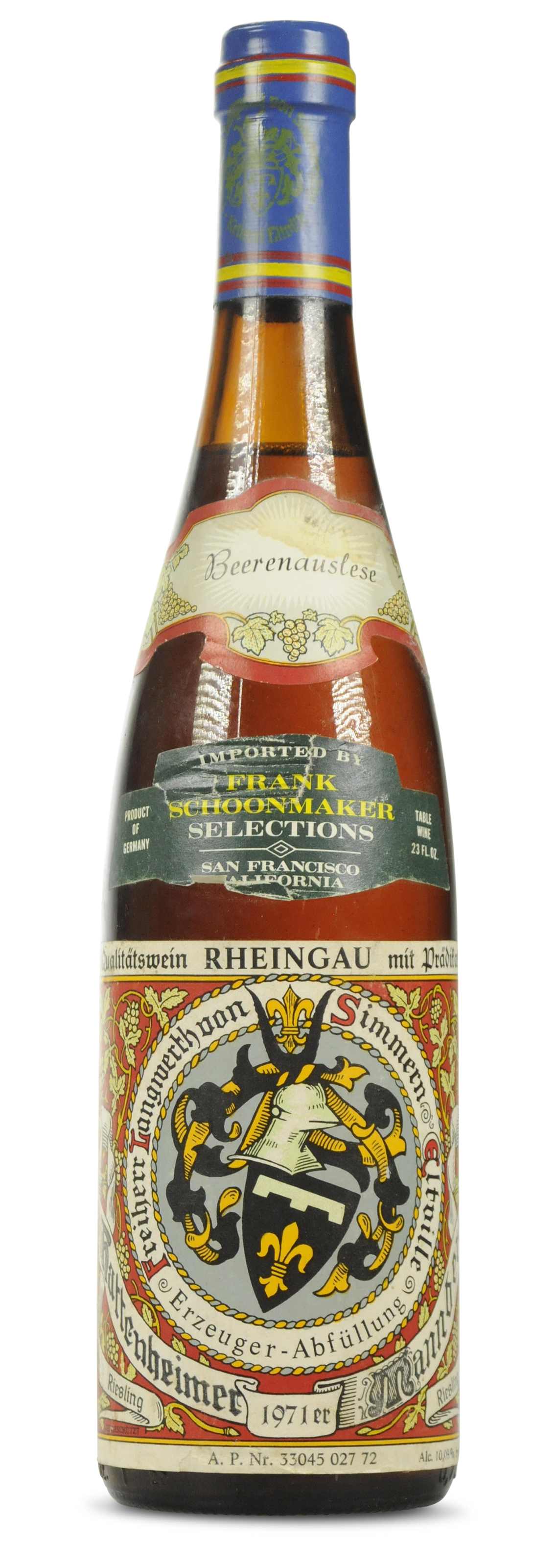 Langwerth von Simmern, Hattenheimer Mannberg, Riesling Beerenauslese ...