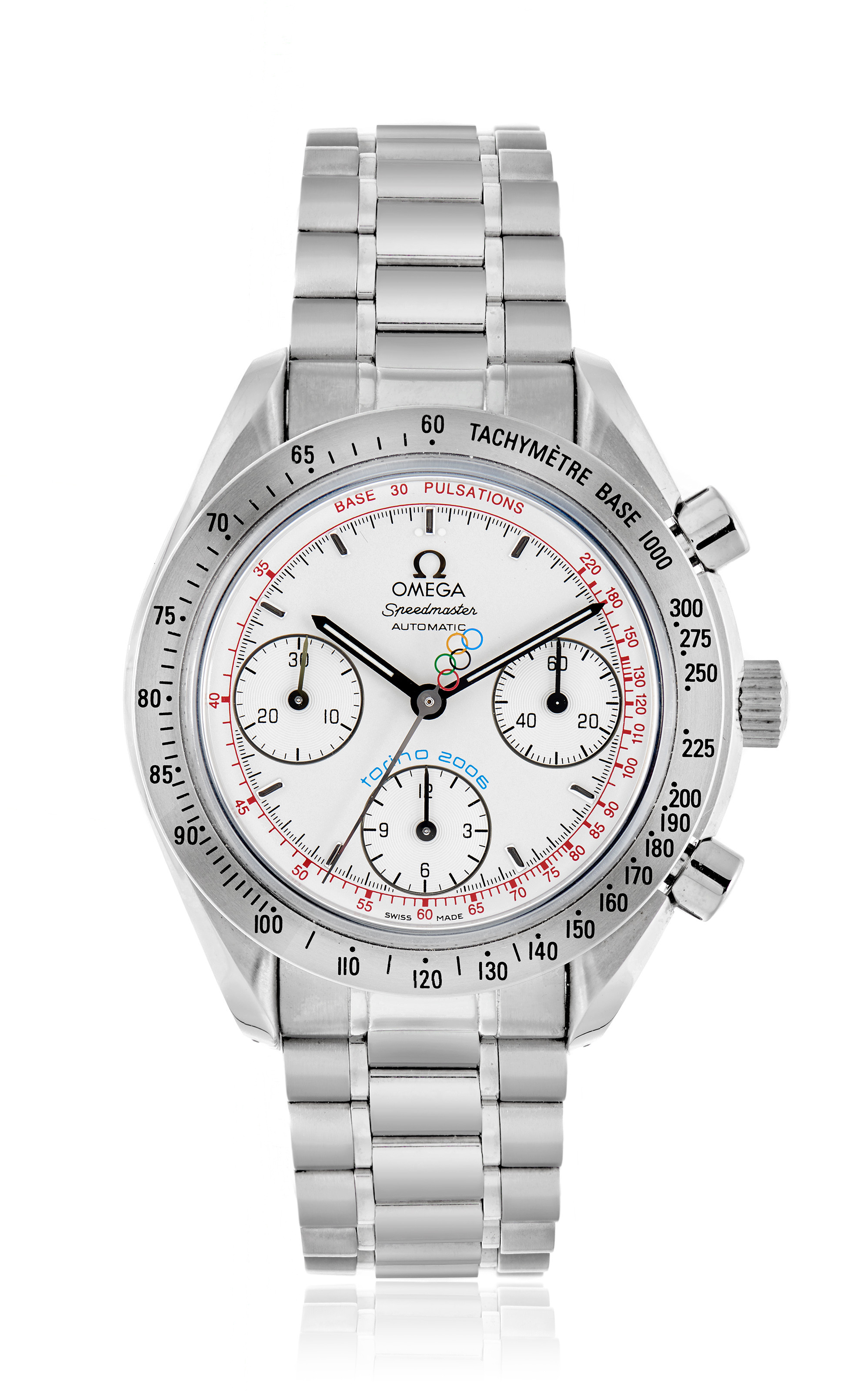 OMEGA, SPEEDMASTER REDUCED CHRONOGRAPH, OLYMPIC TORINO 2006, REF. 3538. ...