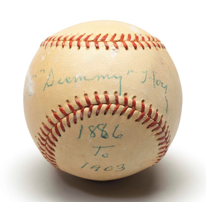 "DUMMY" HOY SIGNED BASEBALL | Christie's