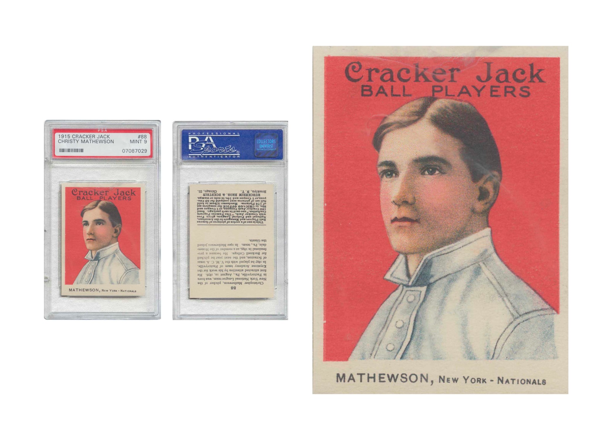 1915 CRACKER JACK #88 CHRISTY MATHEWSON