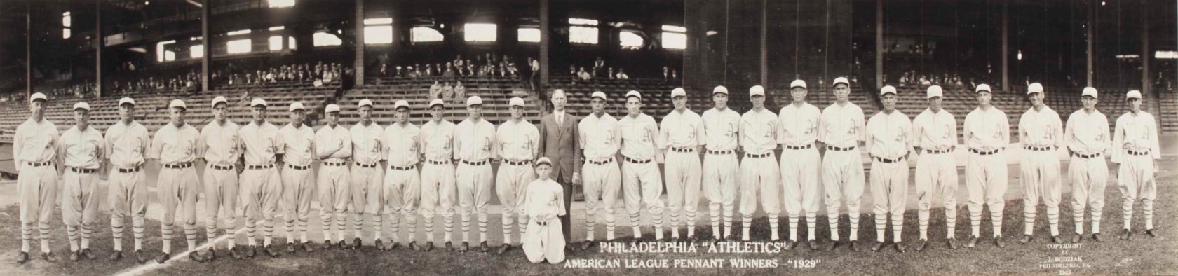 1929 PHILADELPHIA ATHLETICS TEAM PANORAMIC PHOTOGRAPH | Christie's