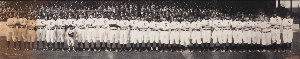 1912 CLEVELAND NAPS TEAM PANORAMIC PHOTOGRAPH