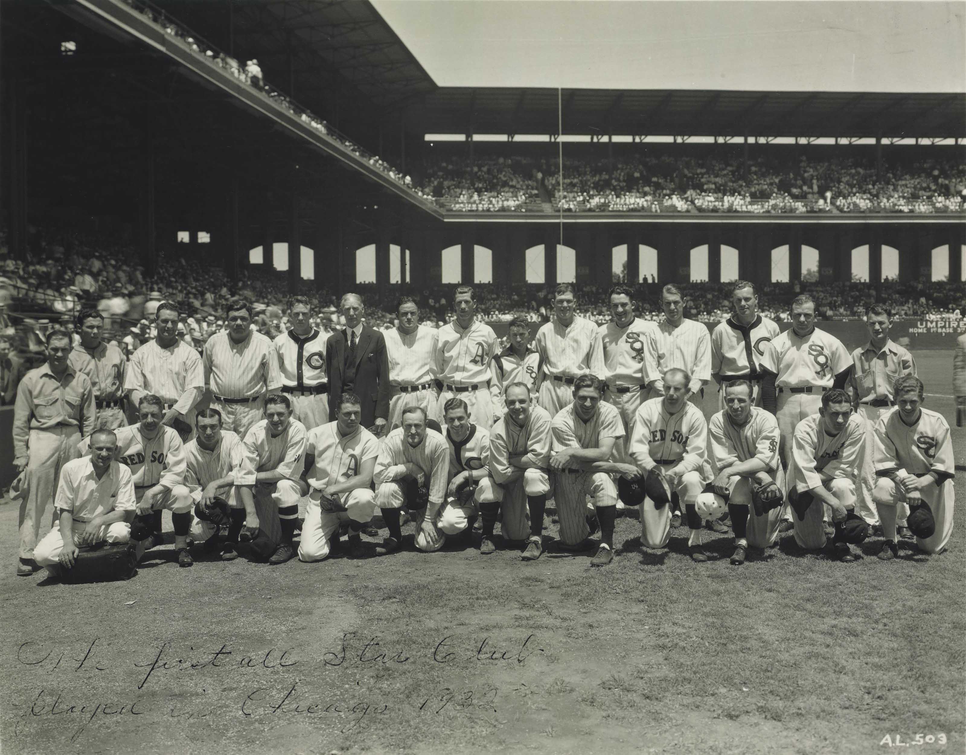 1933 AMERICAN LEAGUE ALL STAR TEAM PHOTOGRAPH