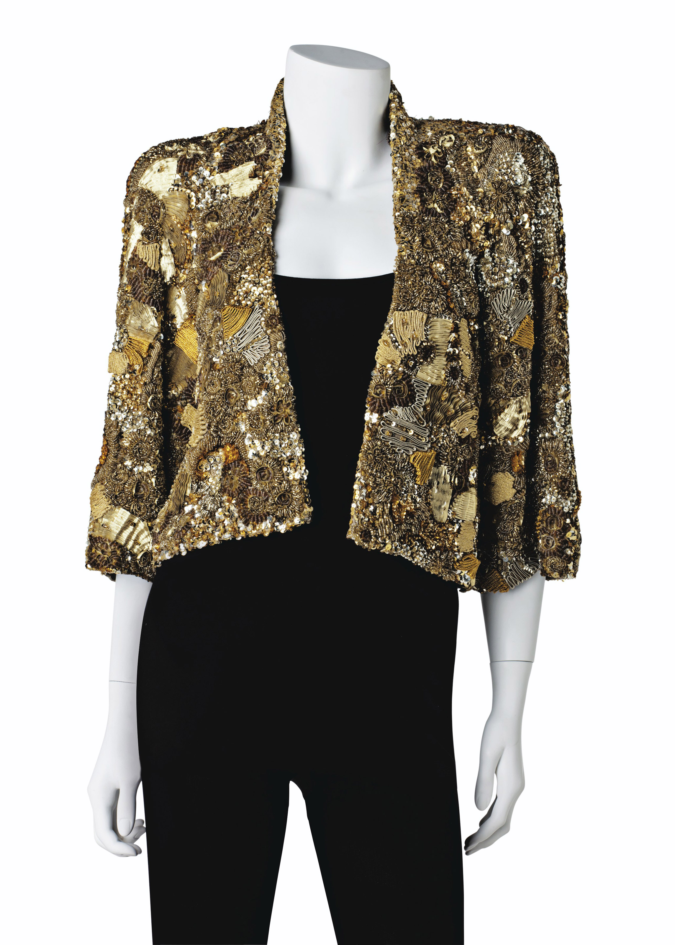 A GOLD BEADED, SEQUIN AND SILK BRAID JACKET, | Christie’s