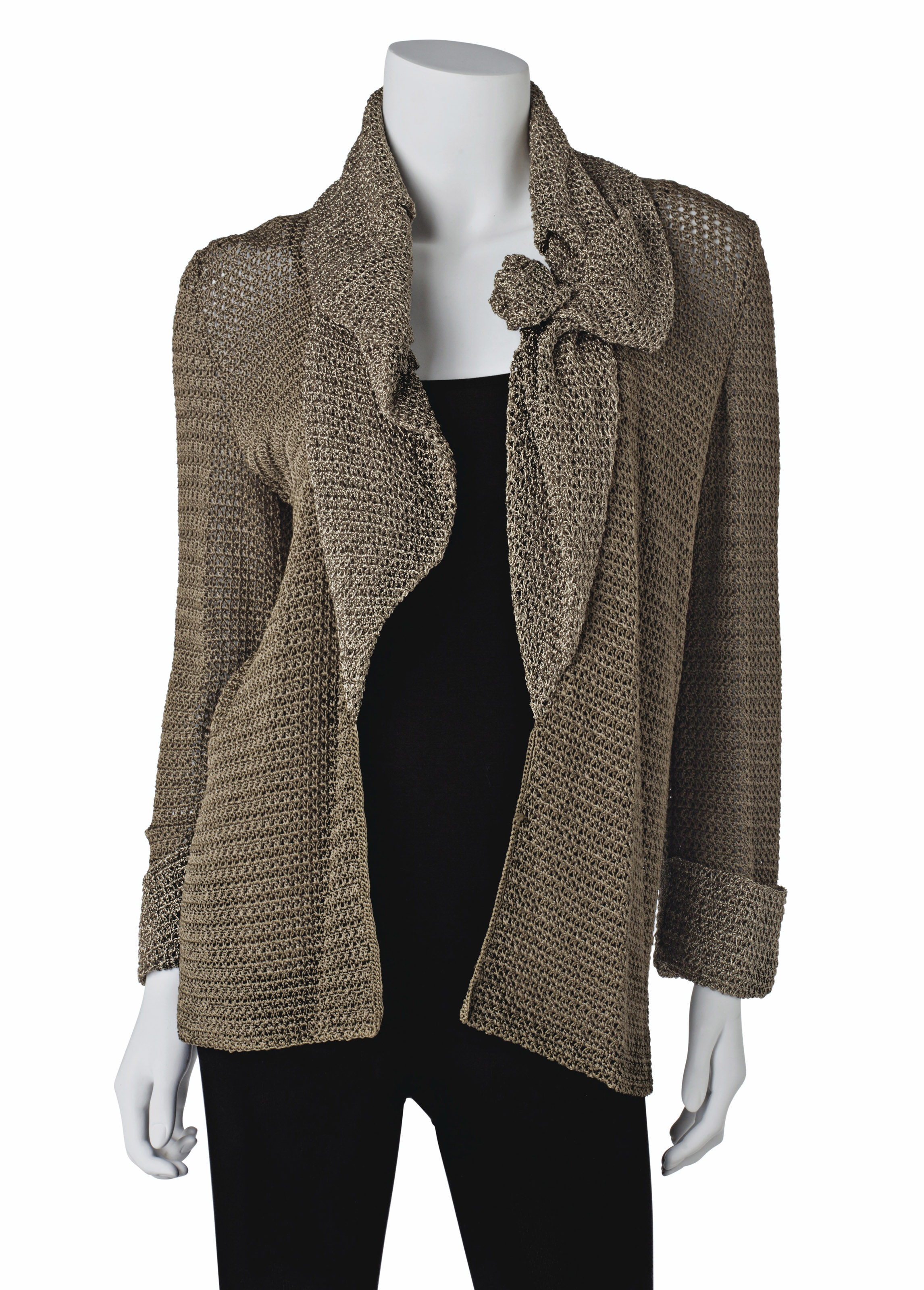 AN OLIVE GREEN AND GOLD KNIT JACKET, | Christie’s