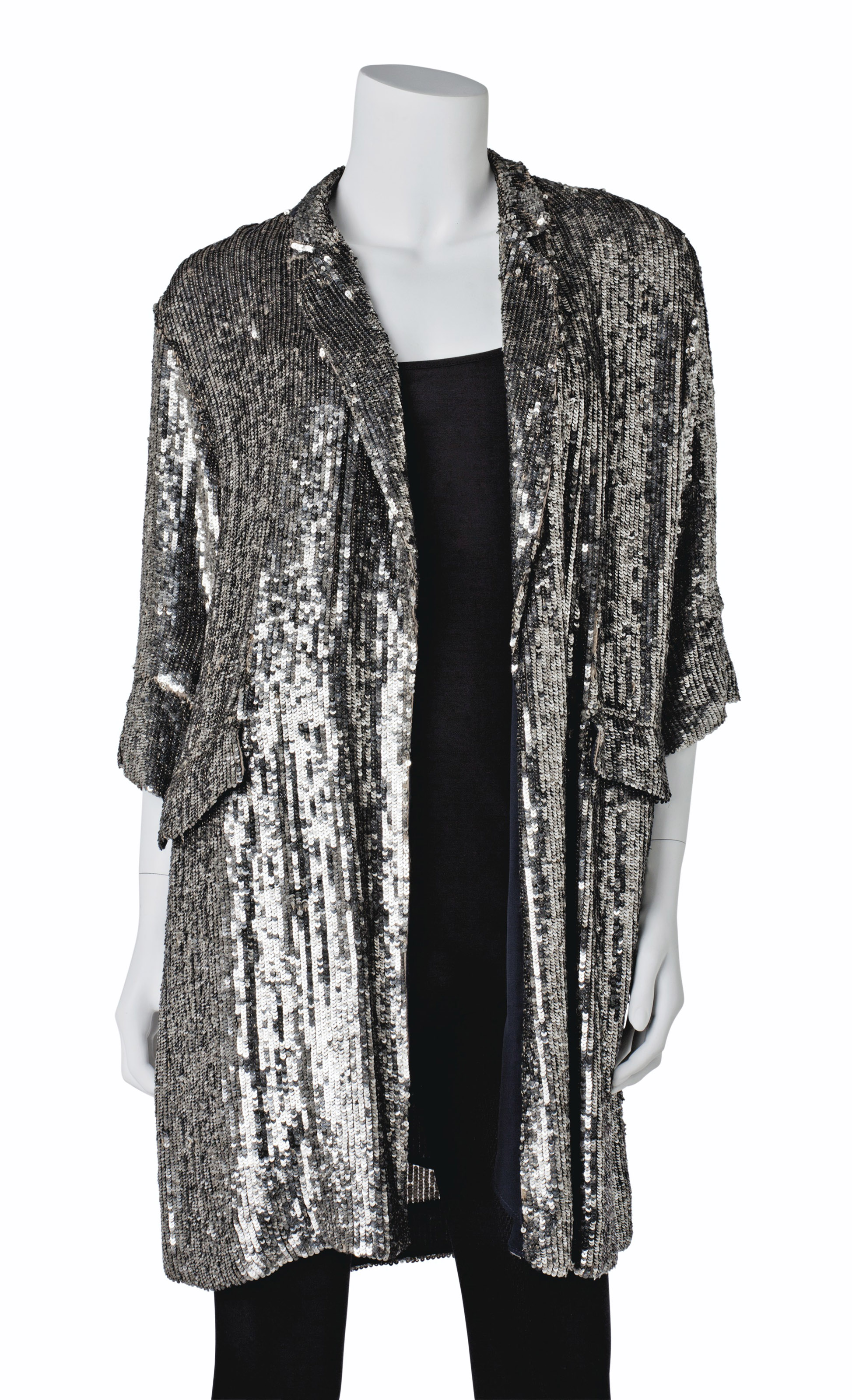 A SILVER SEQUINED THREE QUARTER LENGTH JACKET, | Christie’s