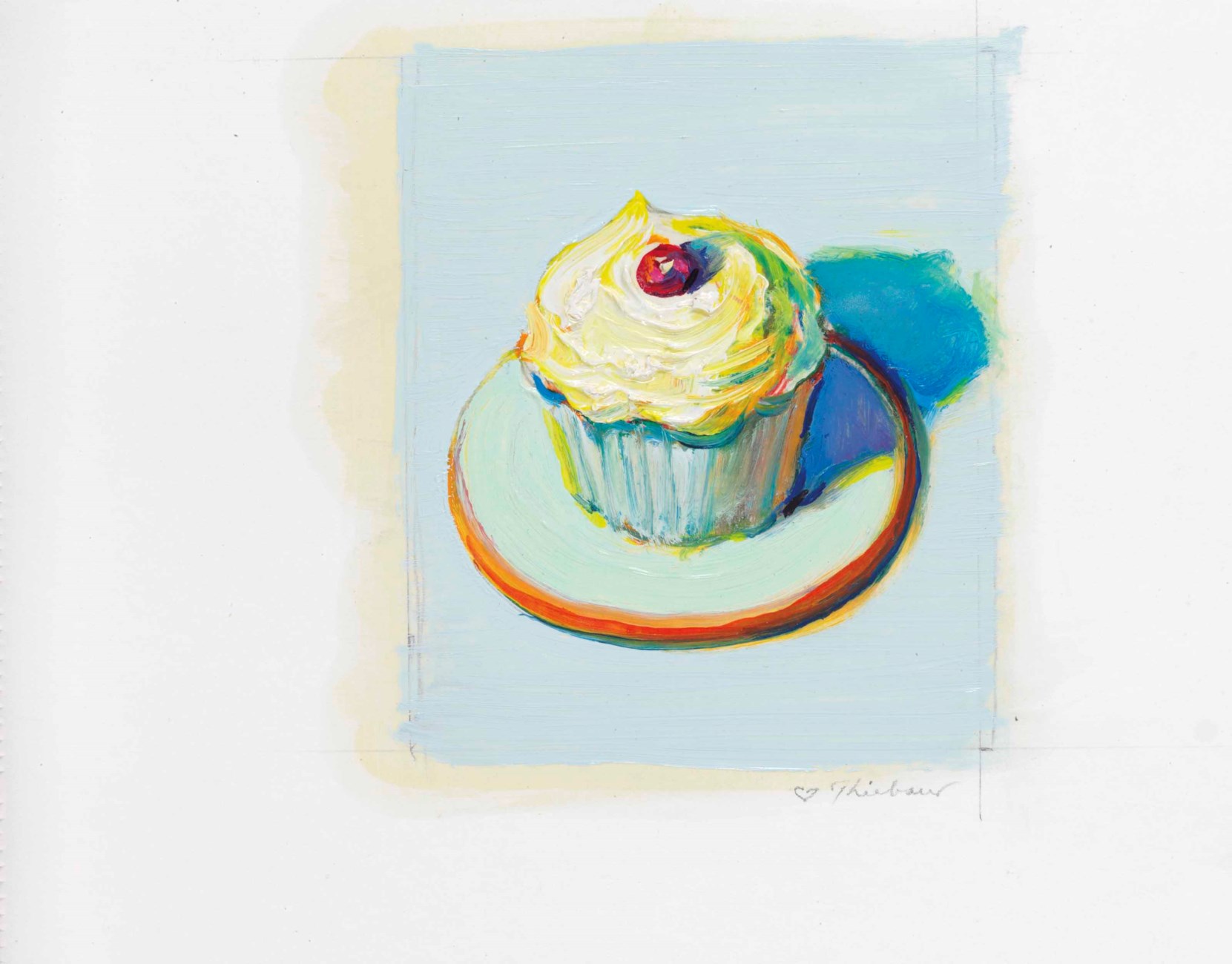 Wayne Thiebaud (b. 1920), Untitled (Cupcake) | Christie's