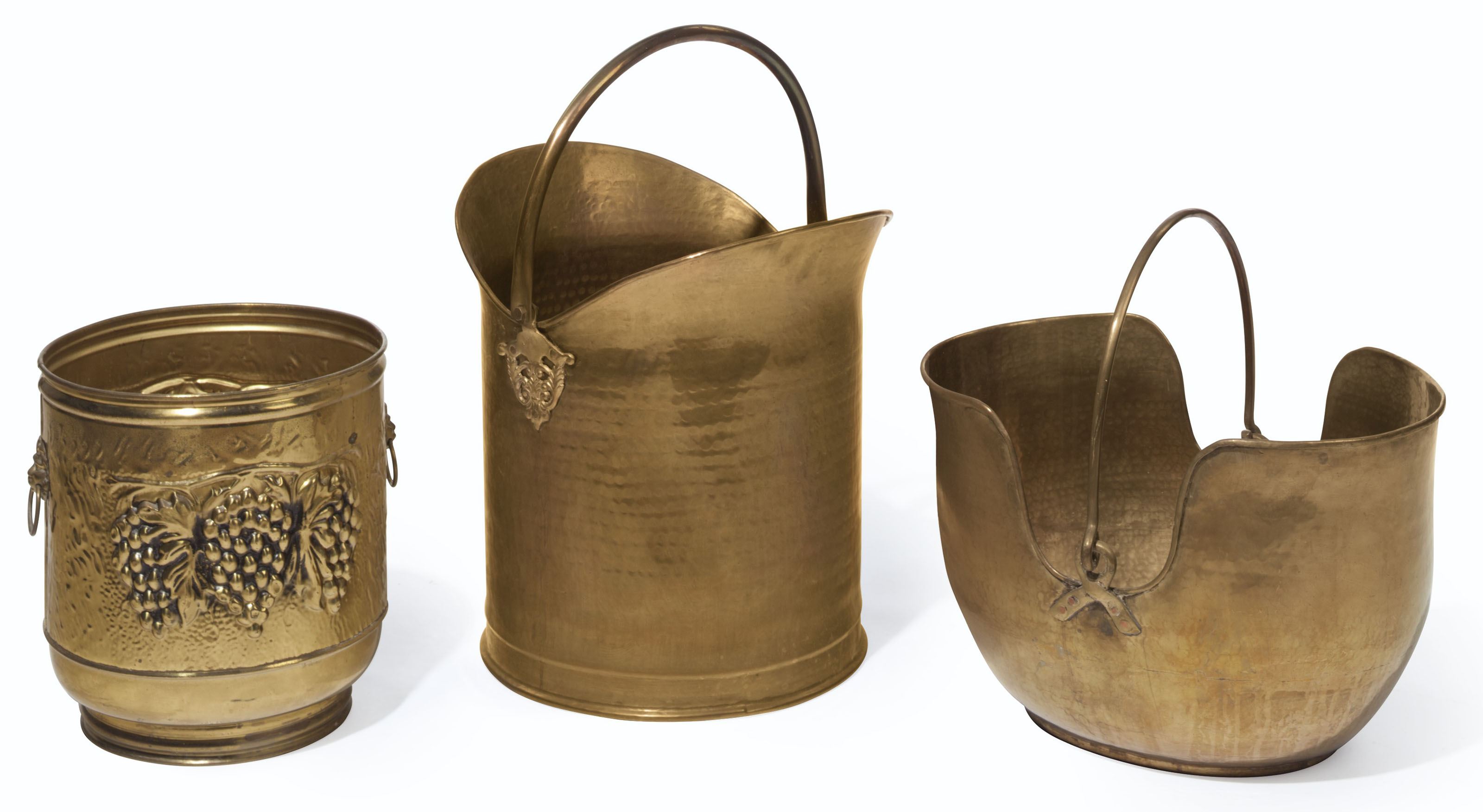 THREE ENGLISH BRASS COAL SCUTTLES, | Christie’s