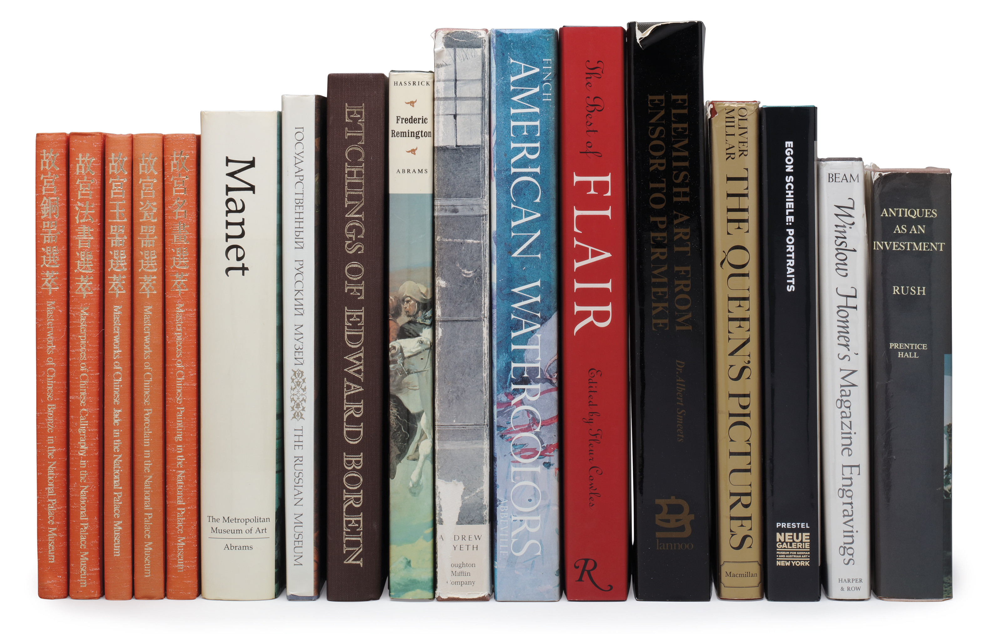 A GROUP OF ART REFERENCE BOOKS AND WORKS IN 17 VOLUMES ABOUT ANTIQUES ...