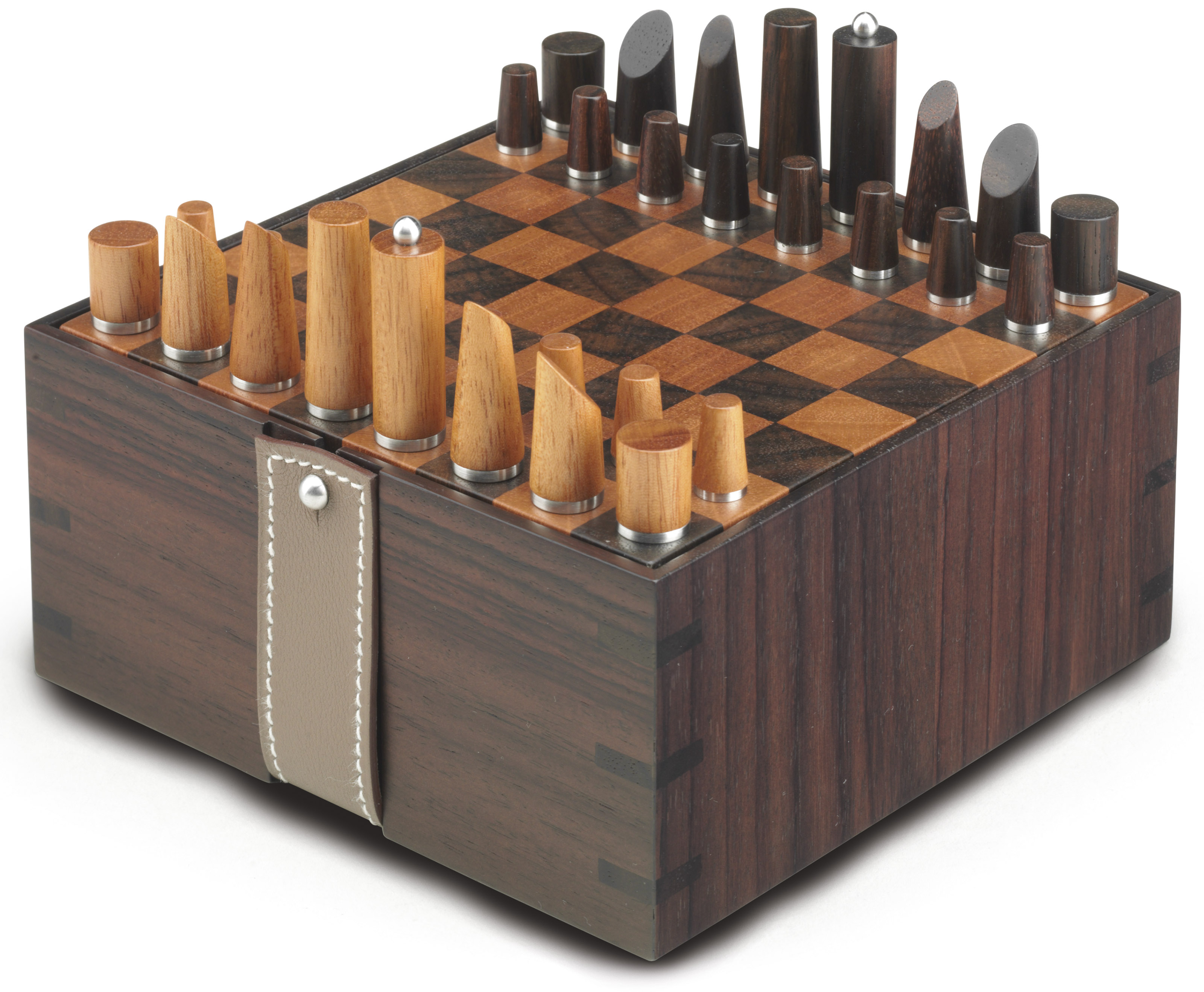 A JAVA PALISSANDER WOOD AND MAHOGANY SAMARCANDE MINI CHESS SET, HERMÈS | Christie’s