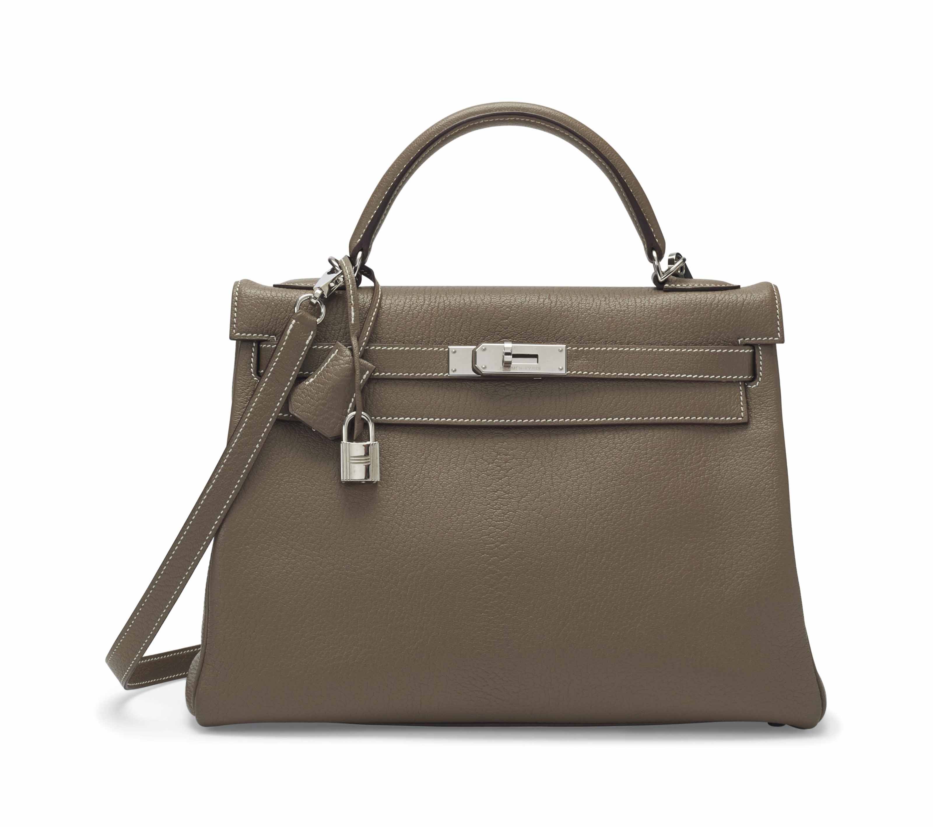 Hermès, sac Kelly 32 retourné en cuir - auctions & price archive