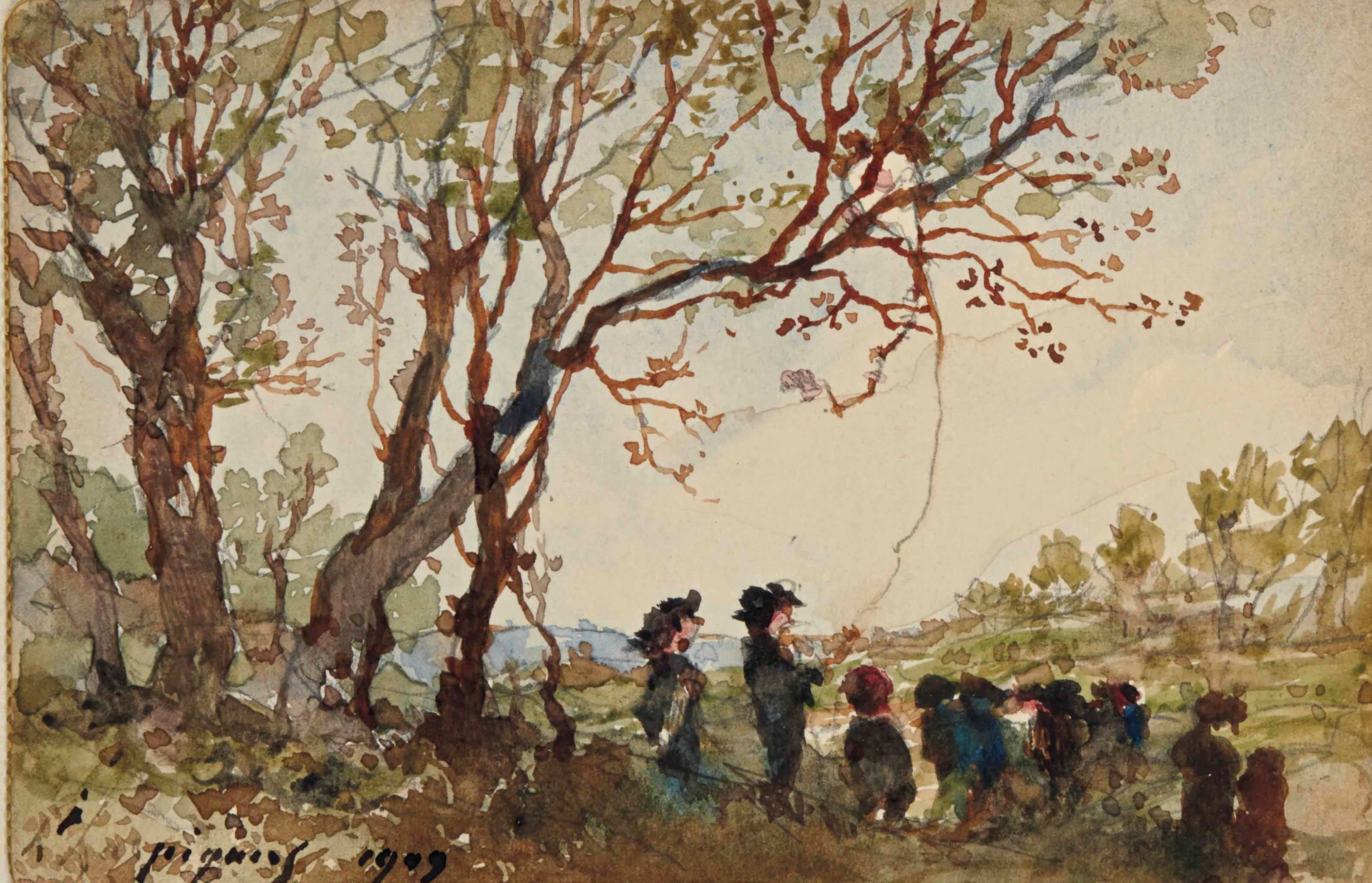 HENRI-JOSEPH HARPIGNIES (VALENCIENNES 1819-1916 SAINT-PRIVÉ), Enfants ...