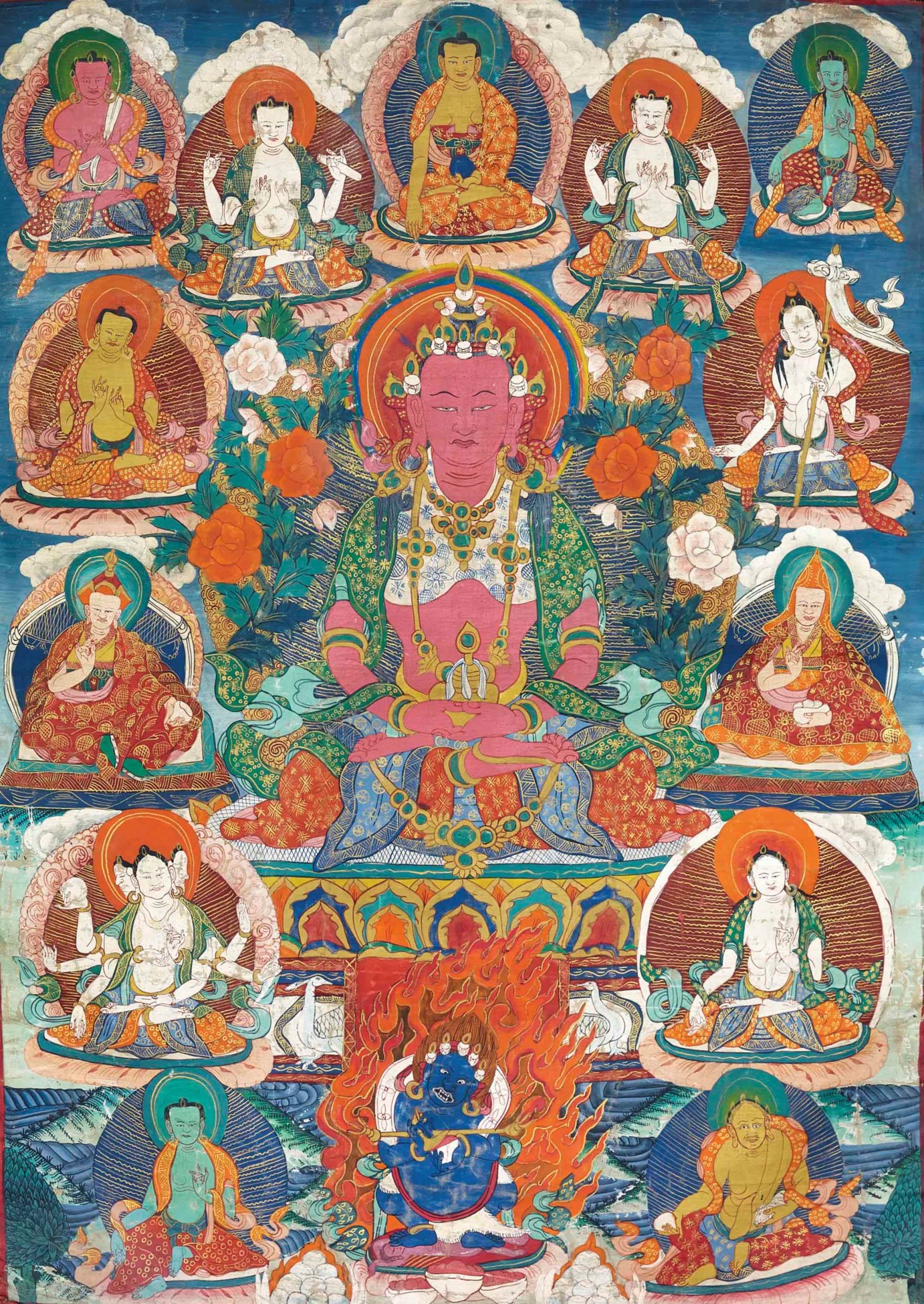 THANGKA REPRESENTANT AMITAYUS, TIBET, FIN DU XIXEME SIECLE | Christie's