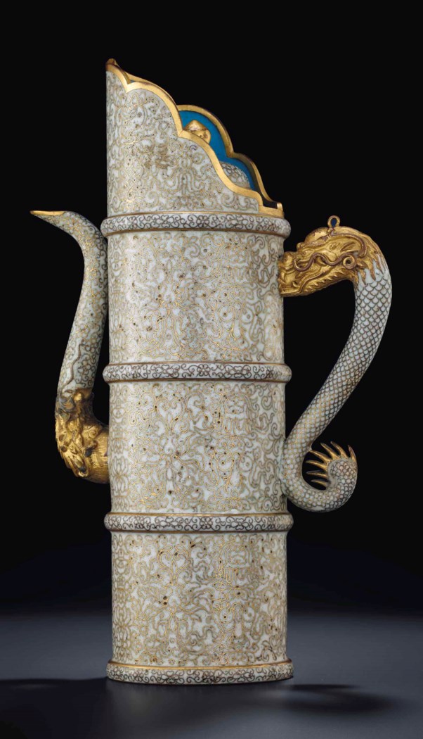 RARE VERSEUSE EN EMAUX CLOISONNES, DUOMUHU, CHINE, DYNASTIE QING ...