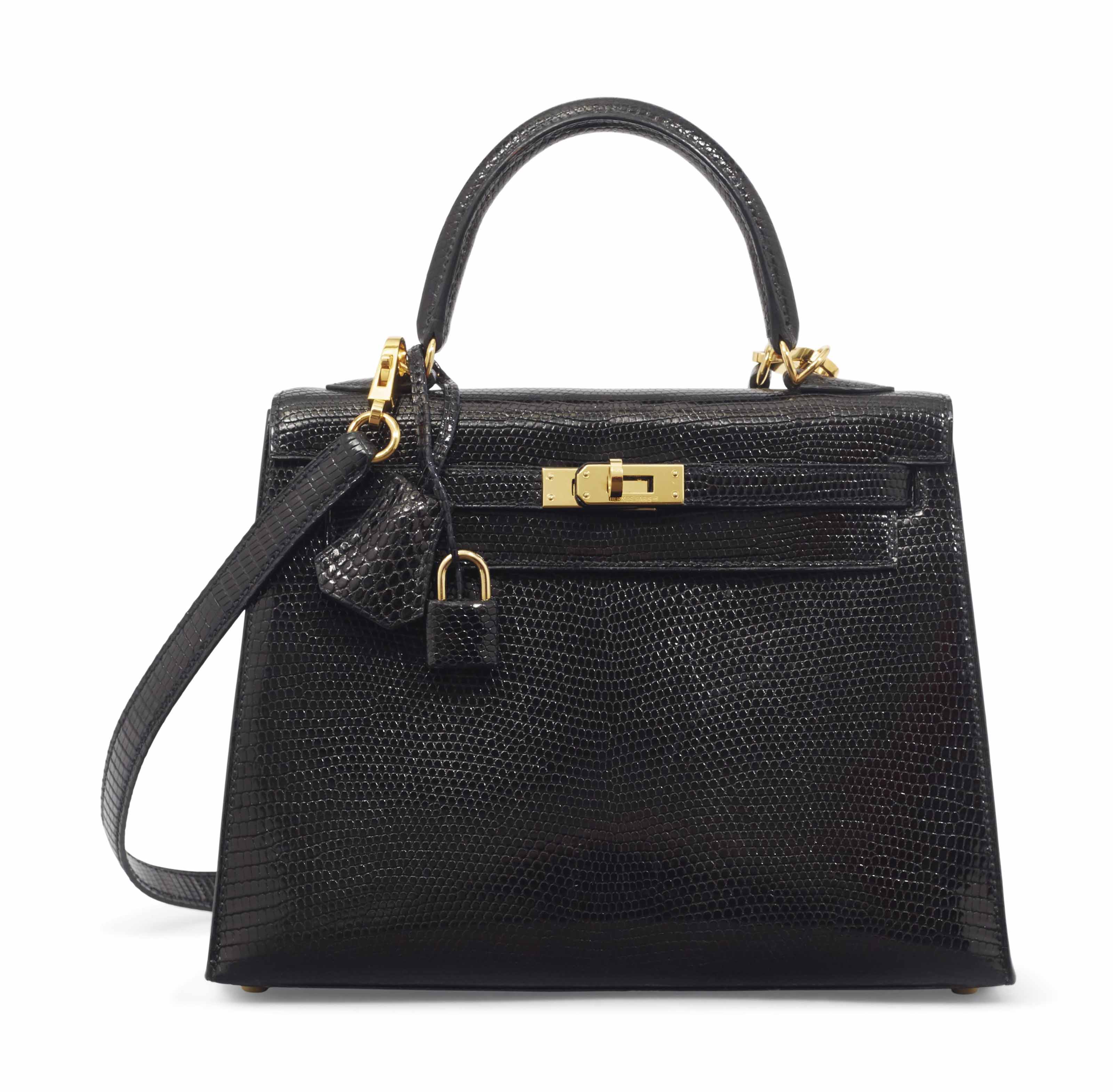 RARE SAC MINI KELLY 20 EN VEAU BOX NOIR, GARNITURE & CLOUS EN MÉTAL ...