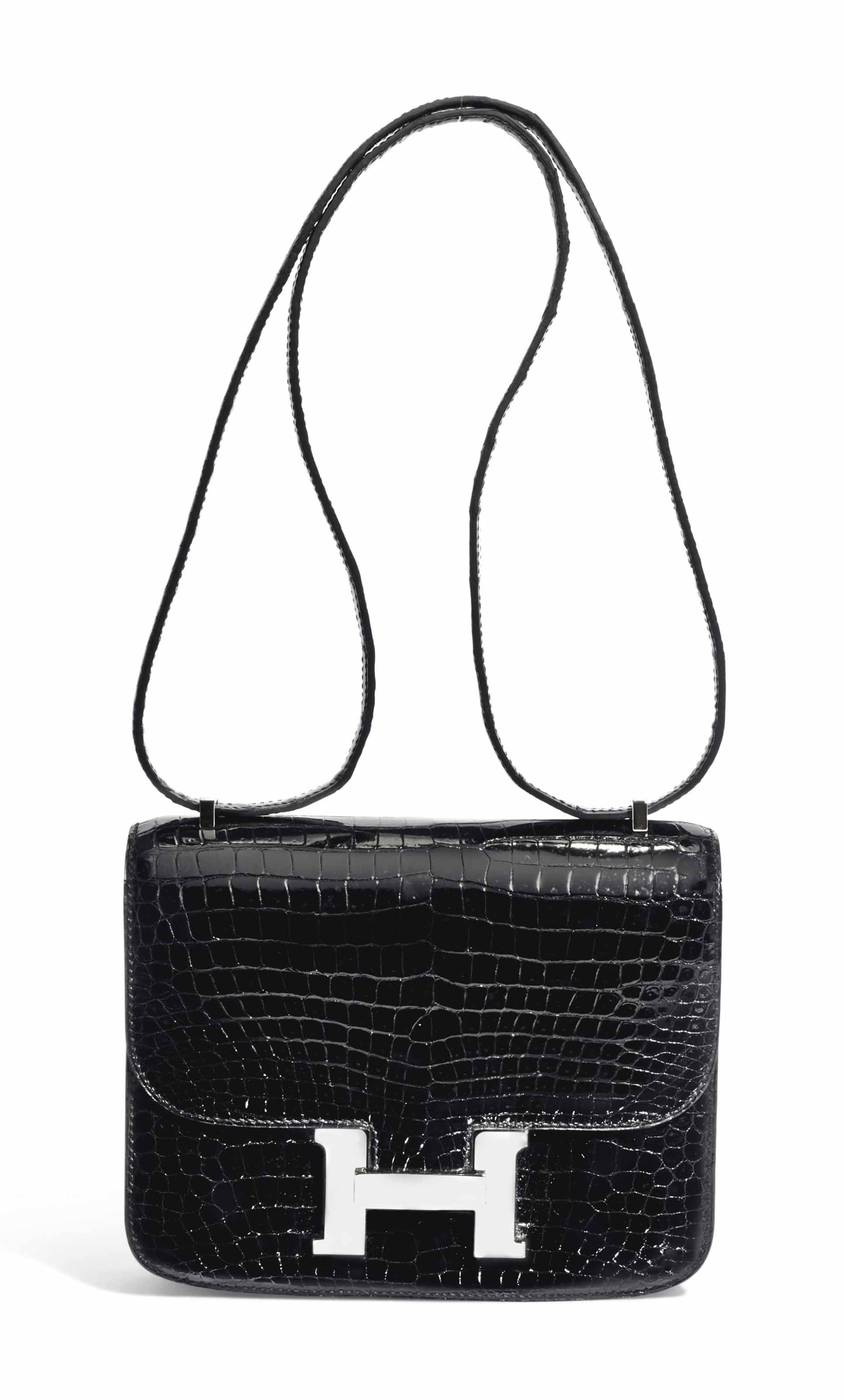 RARE SAC MINI KELLY 20 EN VEAU BOX NOIR, GARNITURE & CLOUS EN MÉTAL ...