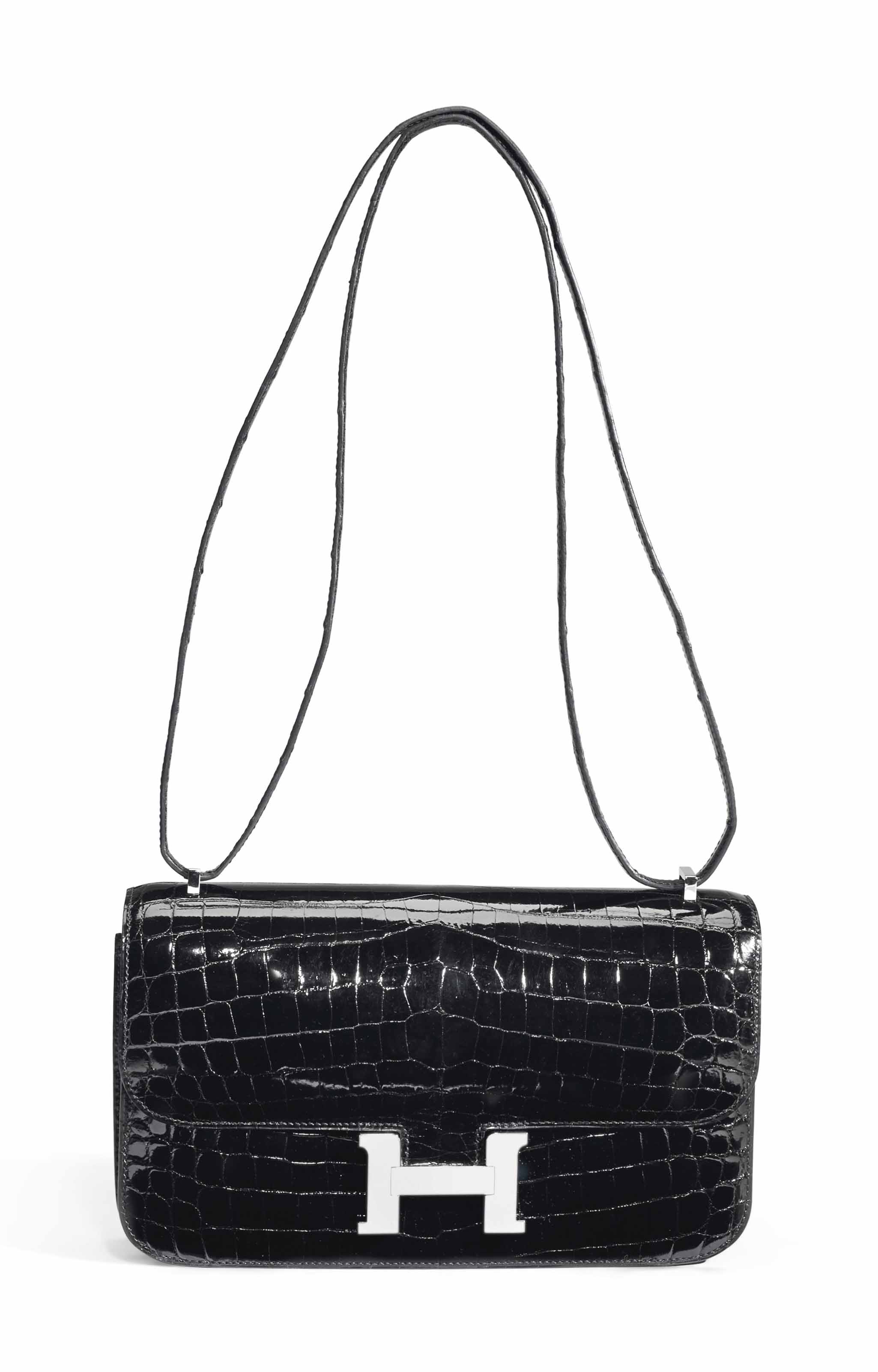 RARE SAC MINI KELLY 20 EN VEAU BOX NOIR, GARNITURE & CLOUS EN MÉTAL ...