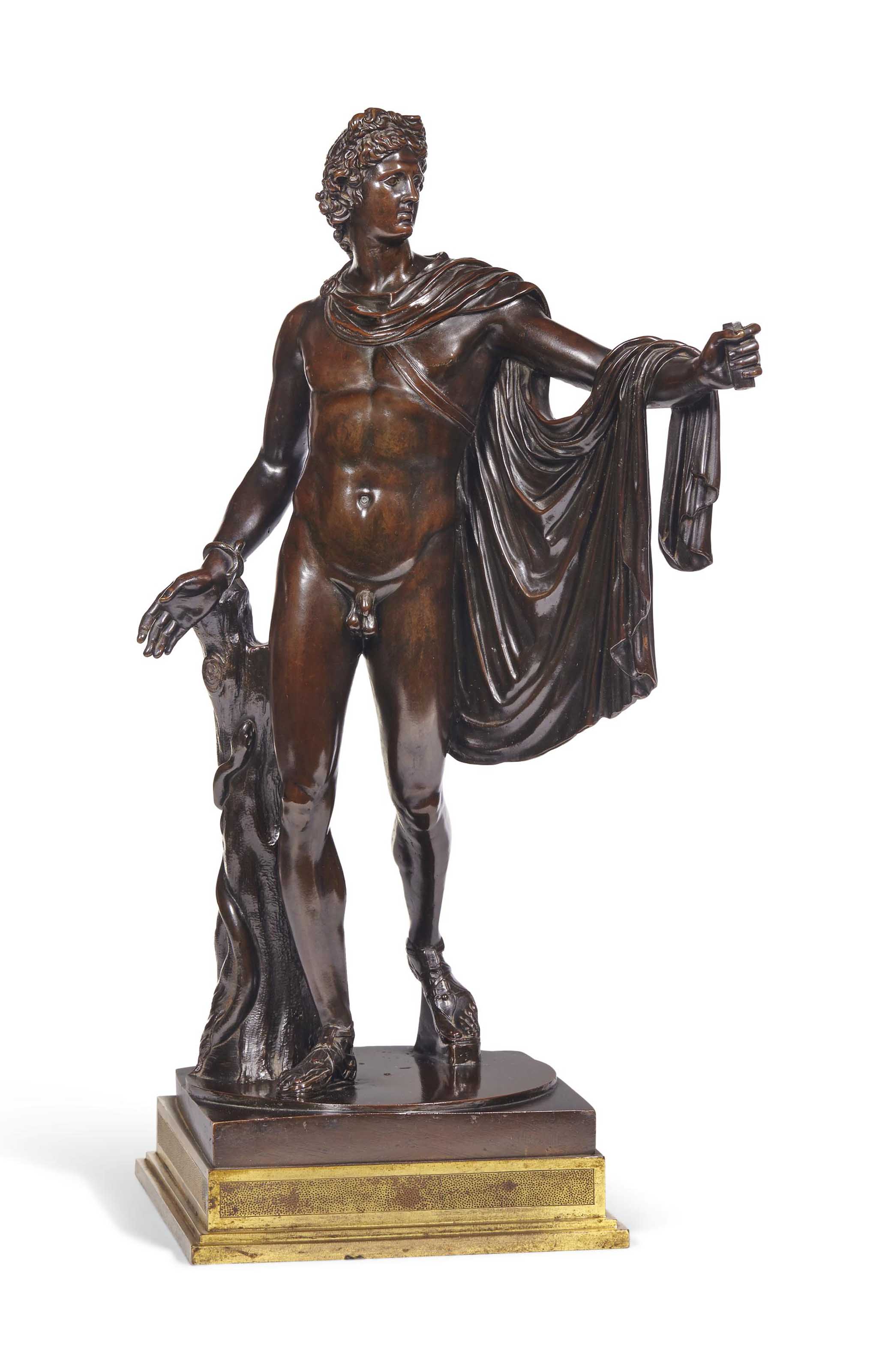 FIGURE EN BRONZE REPRESENTANT L'APOLLON DU BELVEDERE