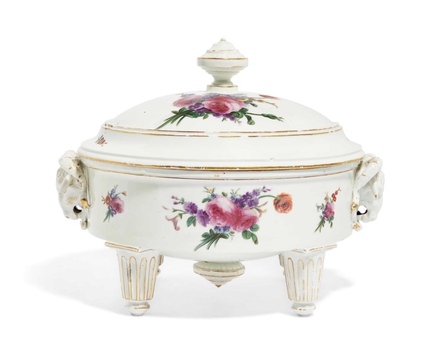 POT A OILLE ET SON COUVERCLE EN PORCELAINE DE STRASBOURG (HANNONG) DU ...