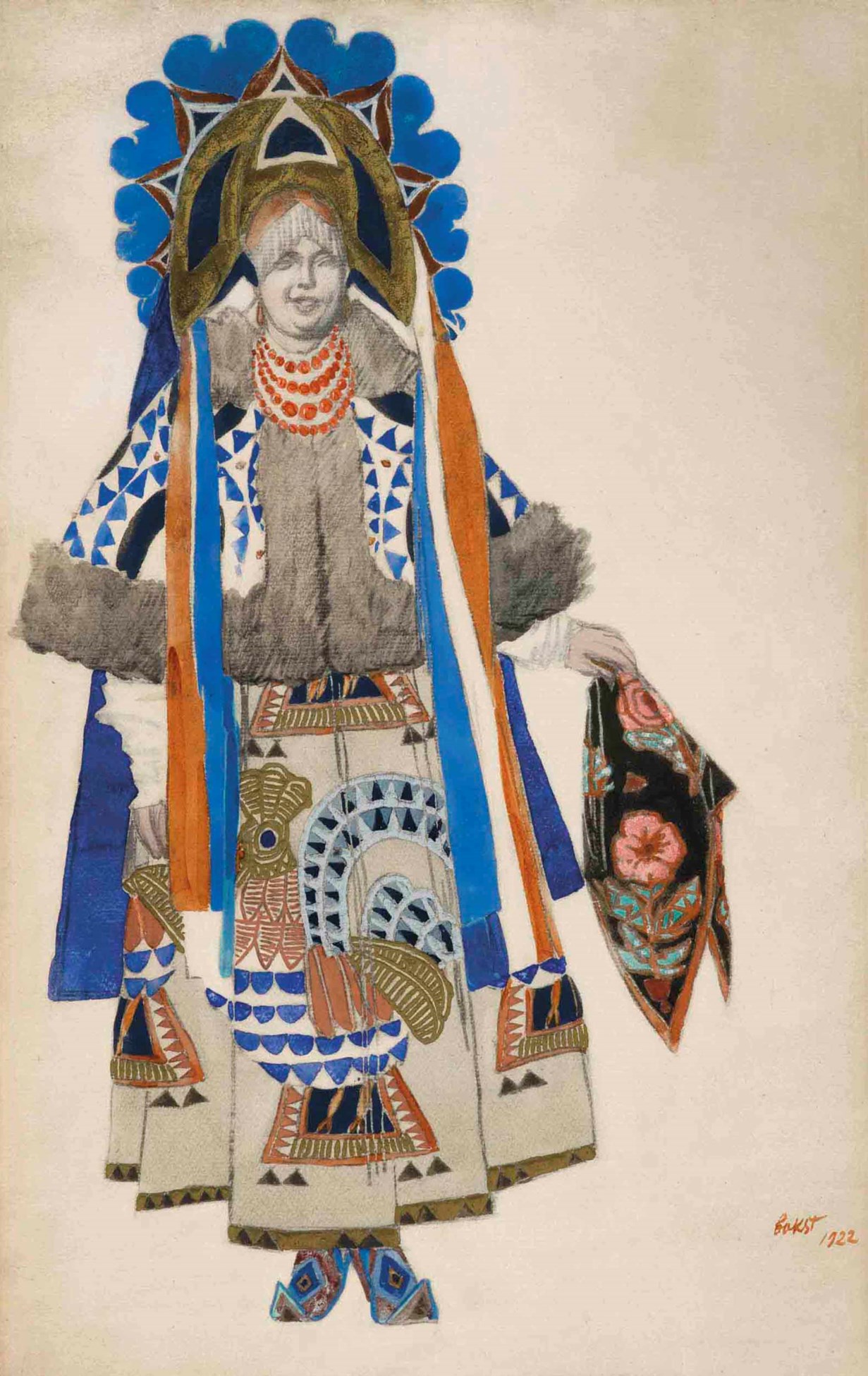Léon Bakst (1866-1924), Costume design for 'Moskwa' | Christie's