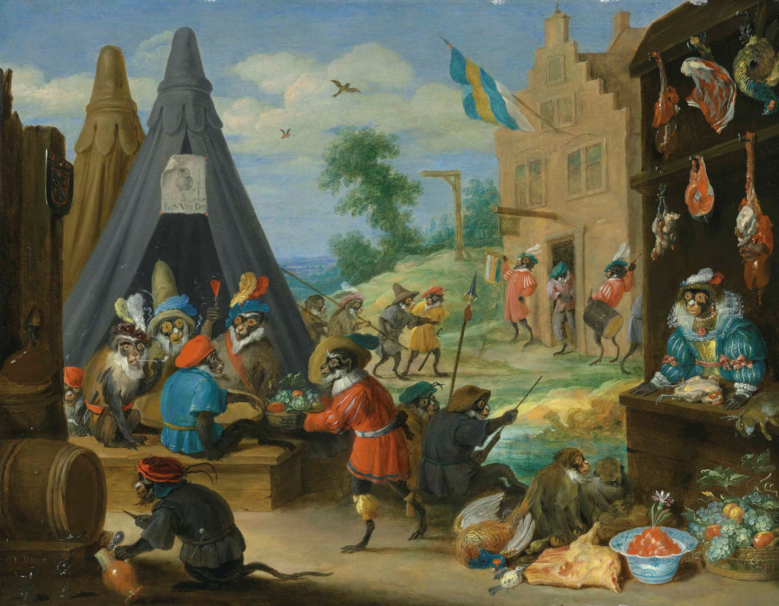 David Teniers II (Antwerp 1610-1690 Brussels), A festival of monkeys ...