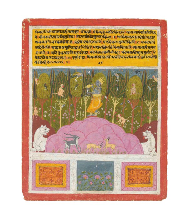AN ILLUSTRATION TO A RAGAMALA SERIES: ASAVARI RAGINI, PANNA, CENTRAL ...