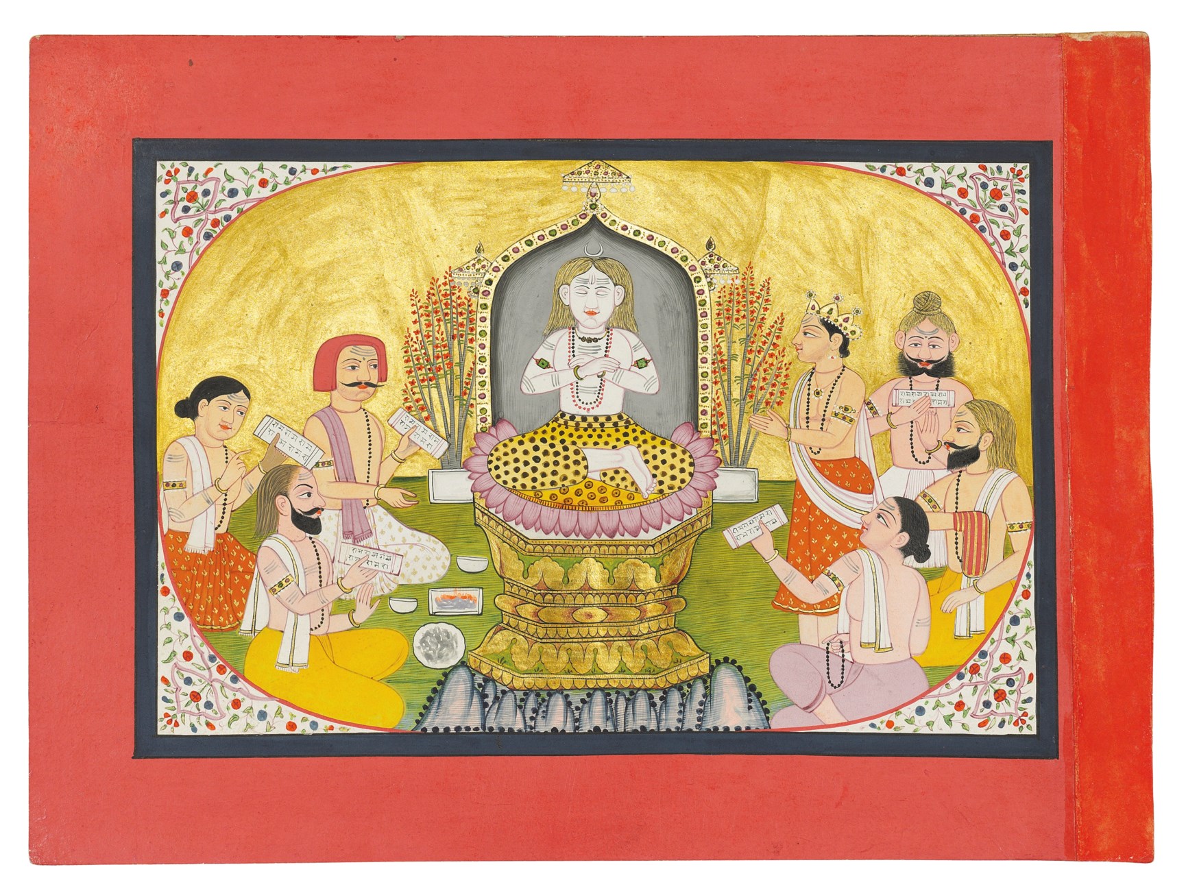 FIVE ILLUSTRATIONS FROM A SHIVA PURANA SERIES, MANDI, NORTH INDIA ...
