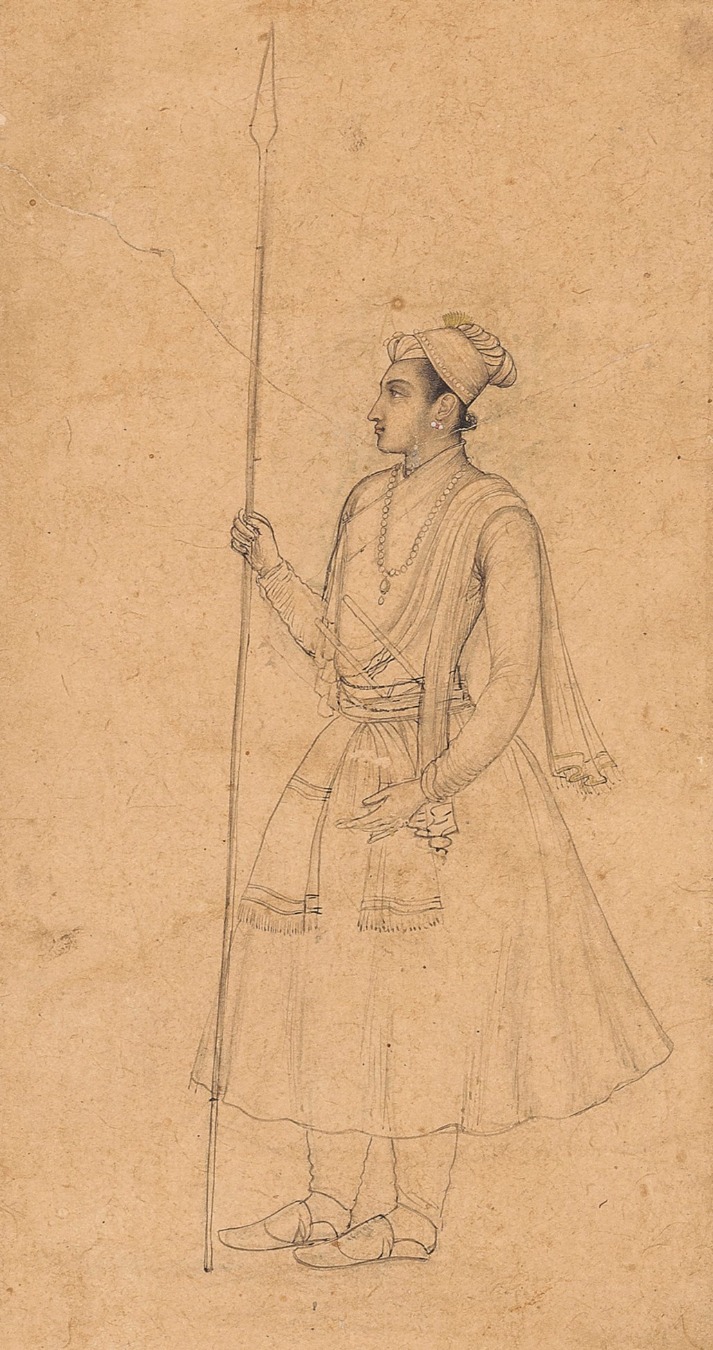 AN ALBUM PAGE: DARA SHIKOH IN CHILDHOOD, WITH LATER ATTRIBUTION TO LA’L ...