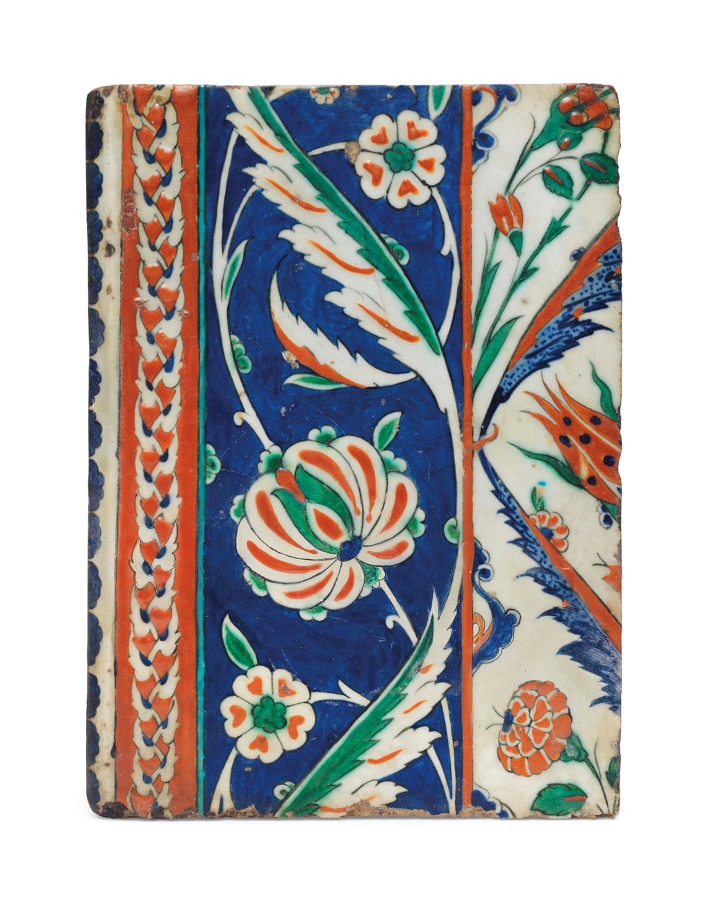 AN IZNIK POTTERY TILE, OTTOMAN TURKEY, CIRCA 1590 | Christie's