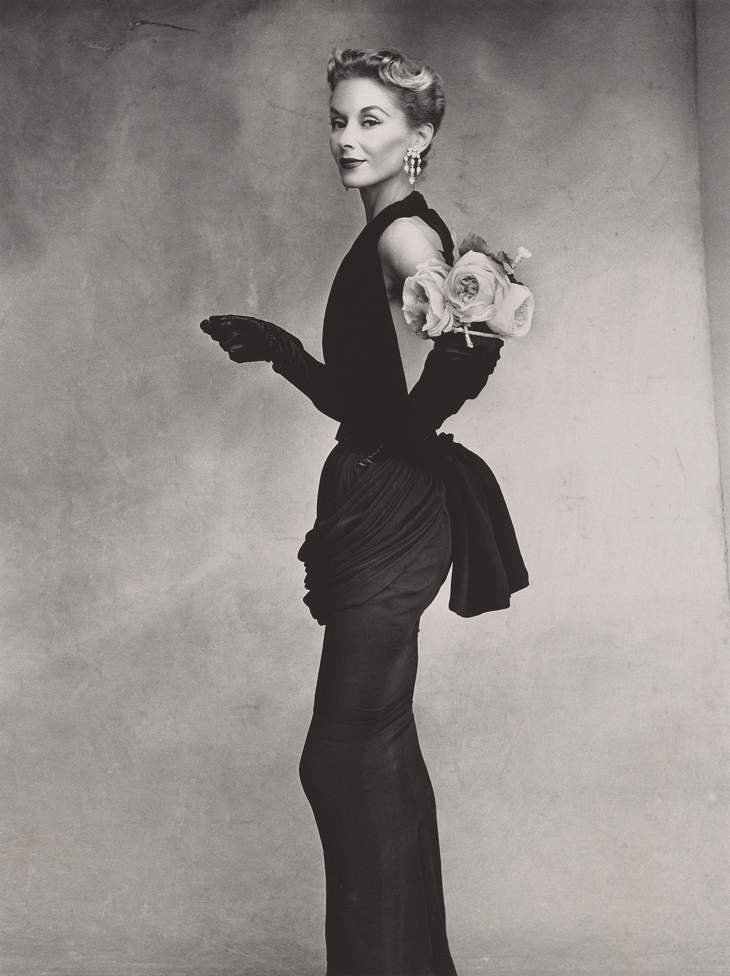 IRVING PENN (1917-2009) , Woman with Roses (Lisa Fonssagrives-Penn ...