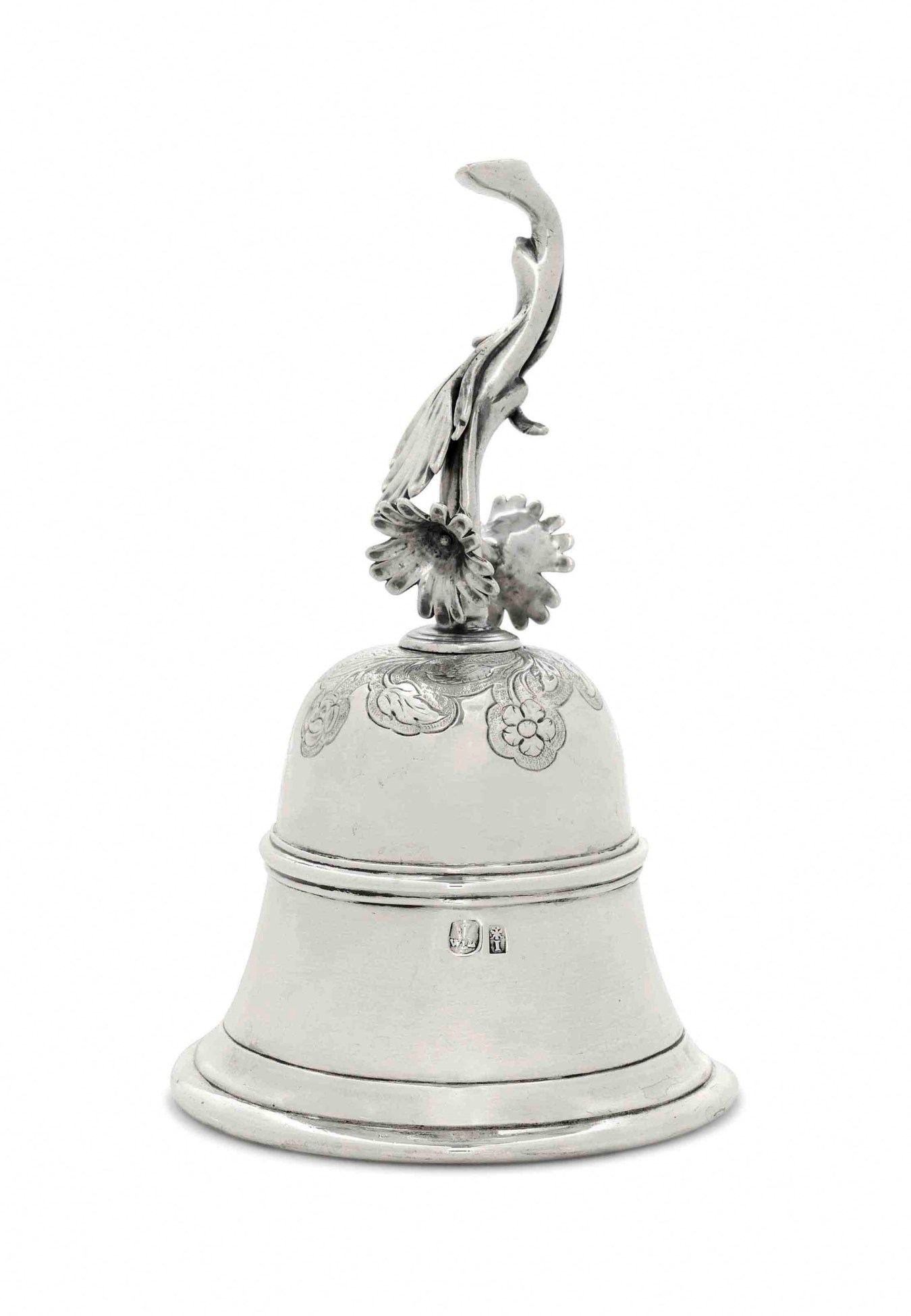 A DUTCH SILVER TABLE-BELL, MARK OF WILLIAM LANGEBEKE, MIDDLEBURG, 1772 ...